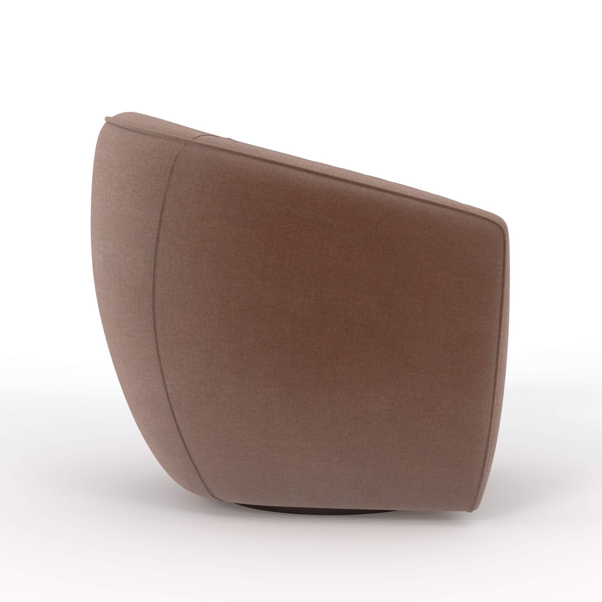 Urja Modern Classic Brown Upholstered Wood Frame Swivel Barr - 3D Model ...