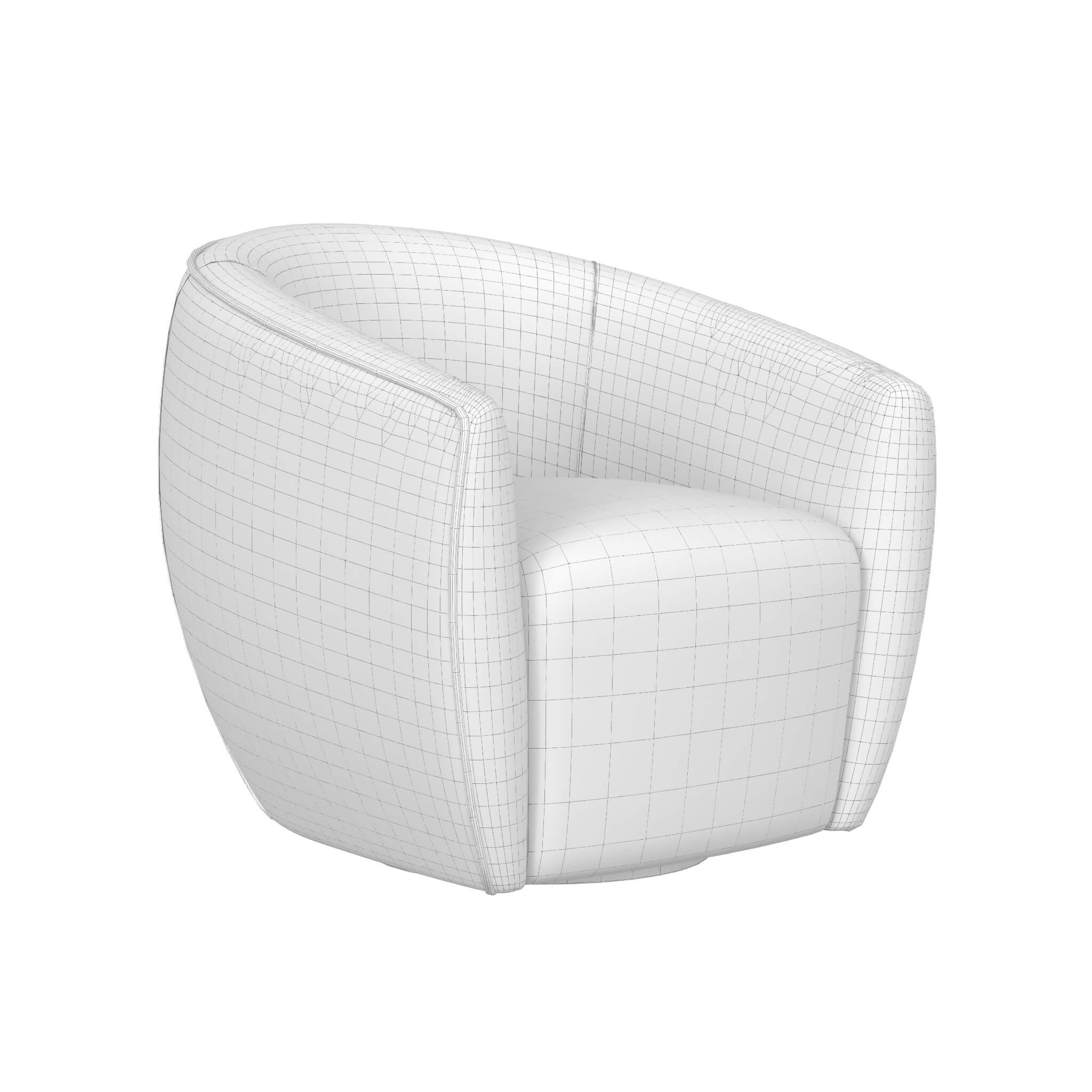 Urja Modern Classic Brown Upholstered Wood Frame Swivel Barr - 3D Model ...