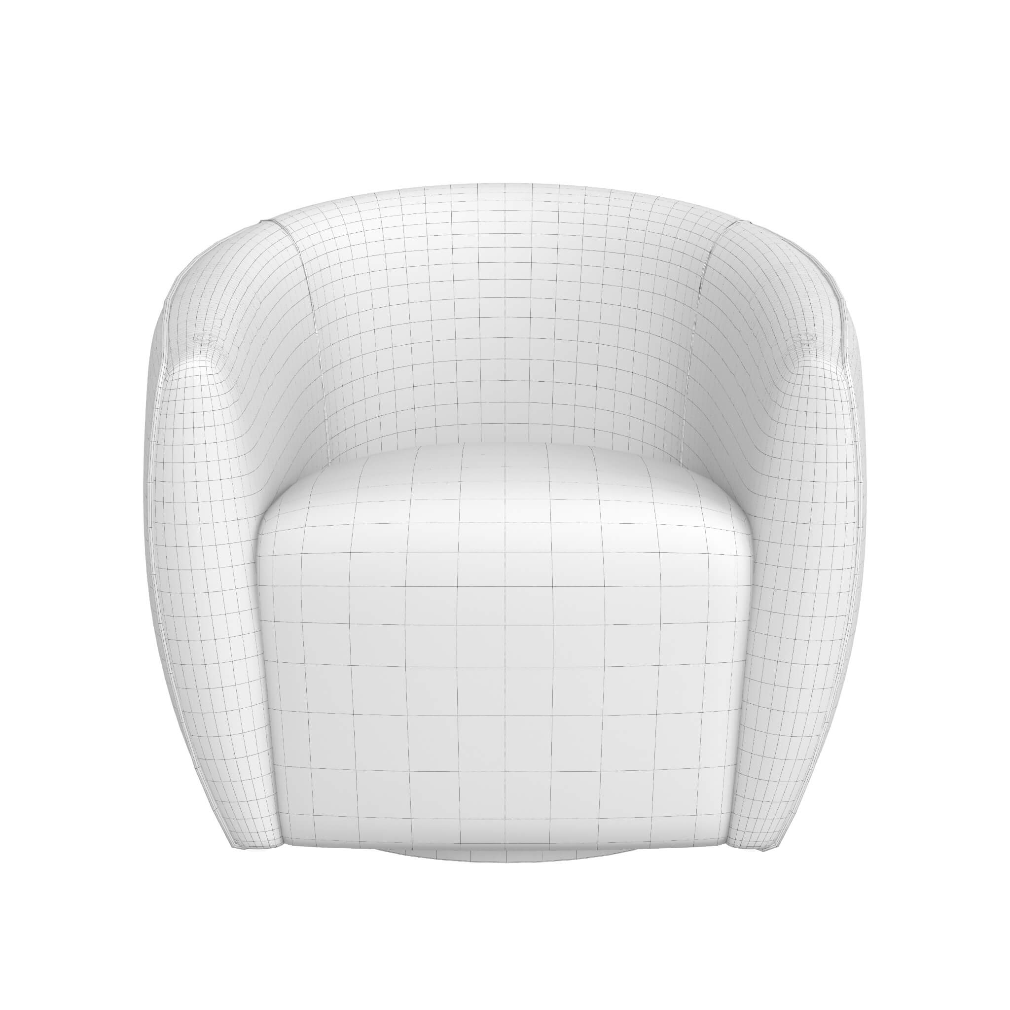 Urja Modern Classic Brown Upholstered Wood Frame Swivel Barr - 3D Model ...