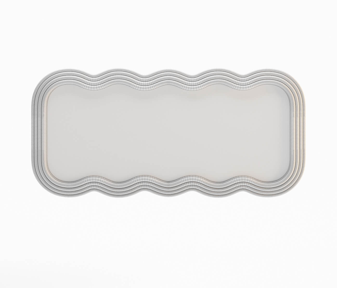 Venus Full Length Wave Mirror Walnut - 3D Model by Yousee_Studio