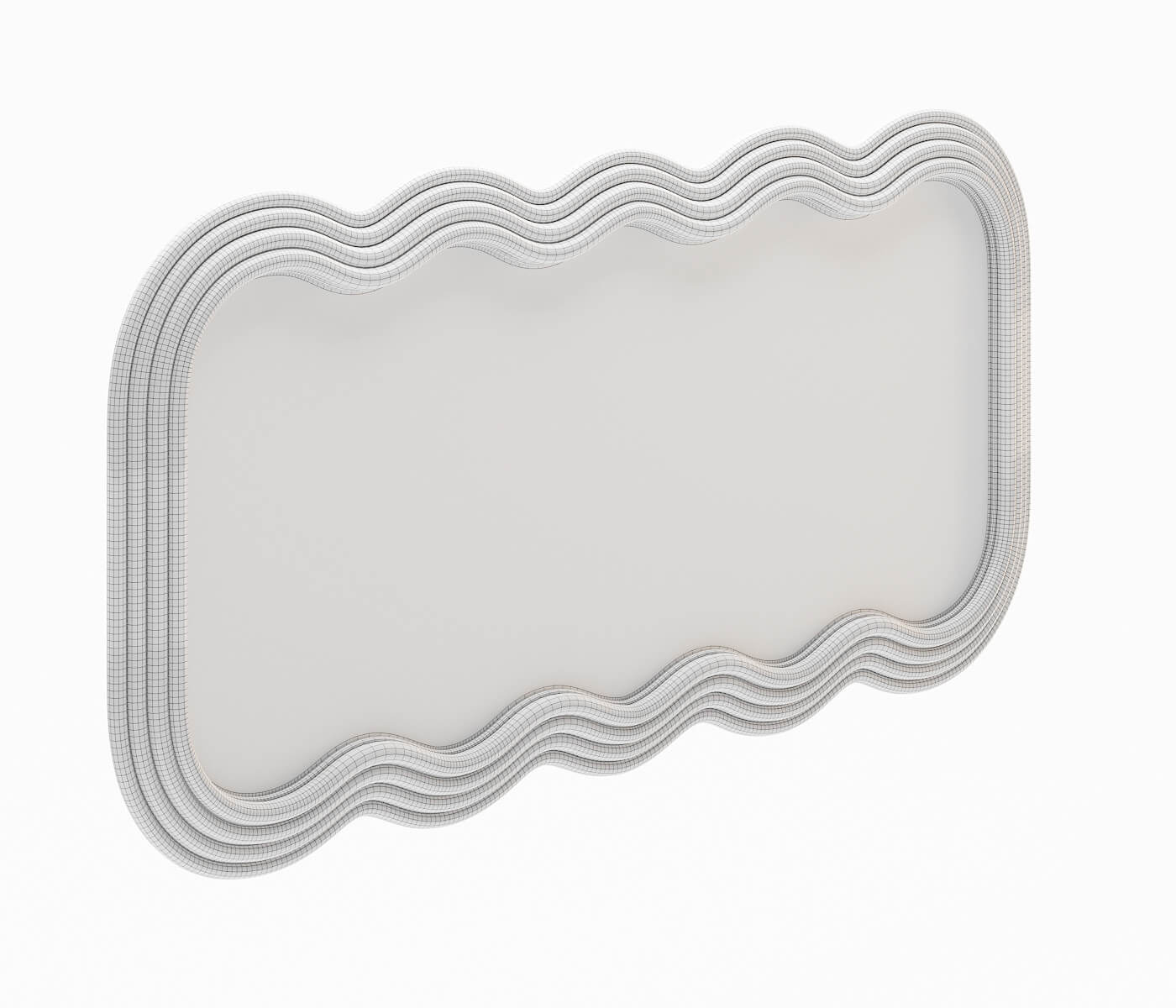 Venus Full Length Wave Mirror Walnut - 3D Model by Yousee_Studio