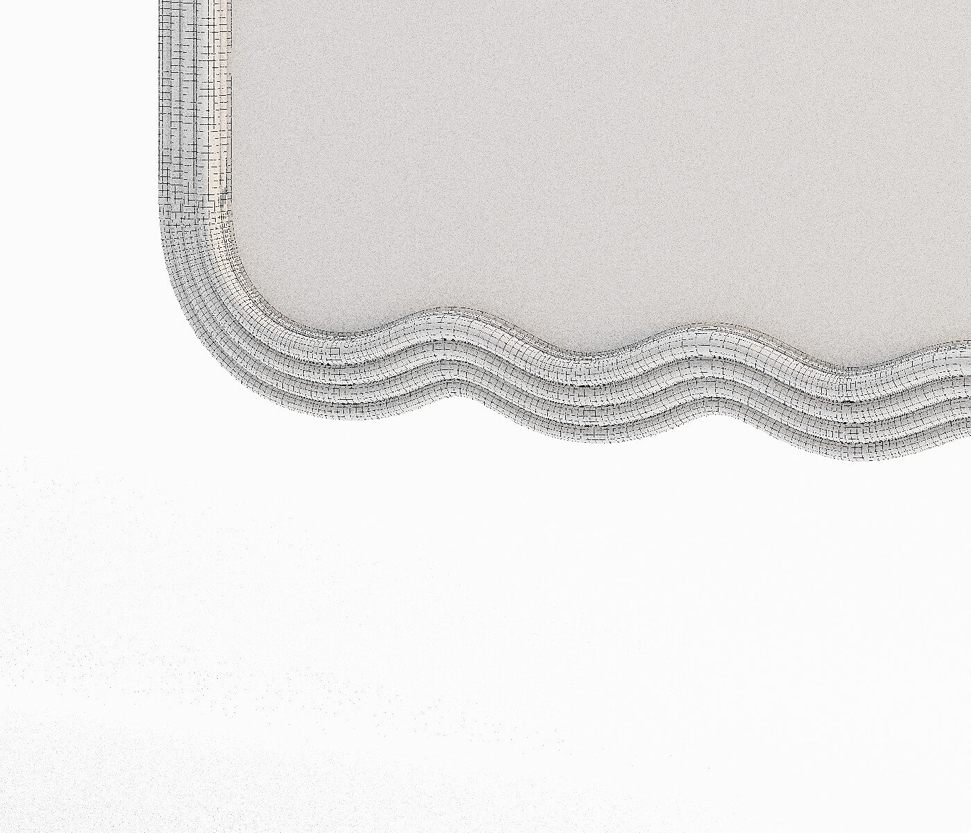 Venus Full Length Wave Mirror Walnut - 3D Model by Yousee_Studio