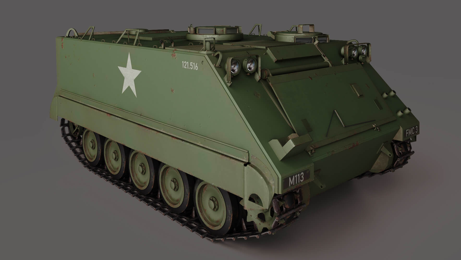 M113 - APC Armored 3D Model by youssef