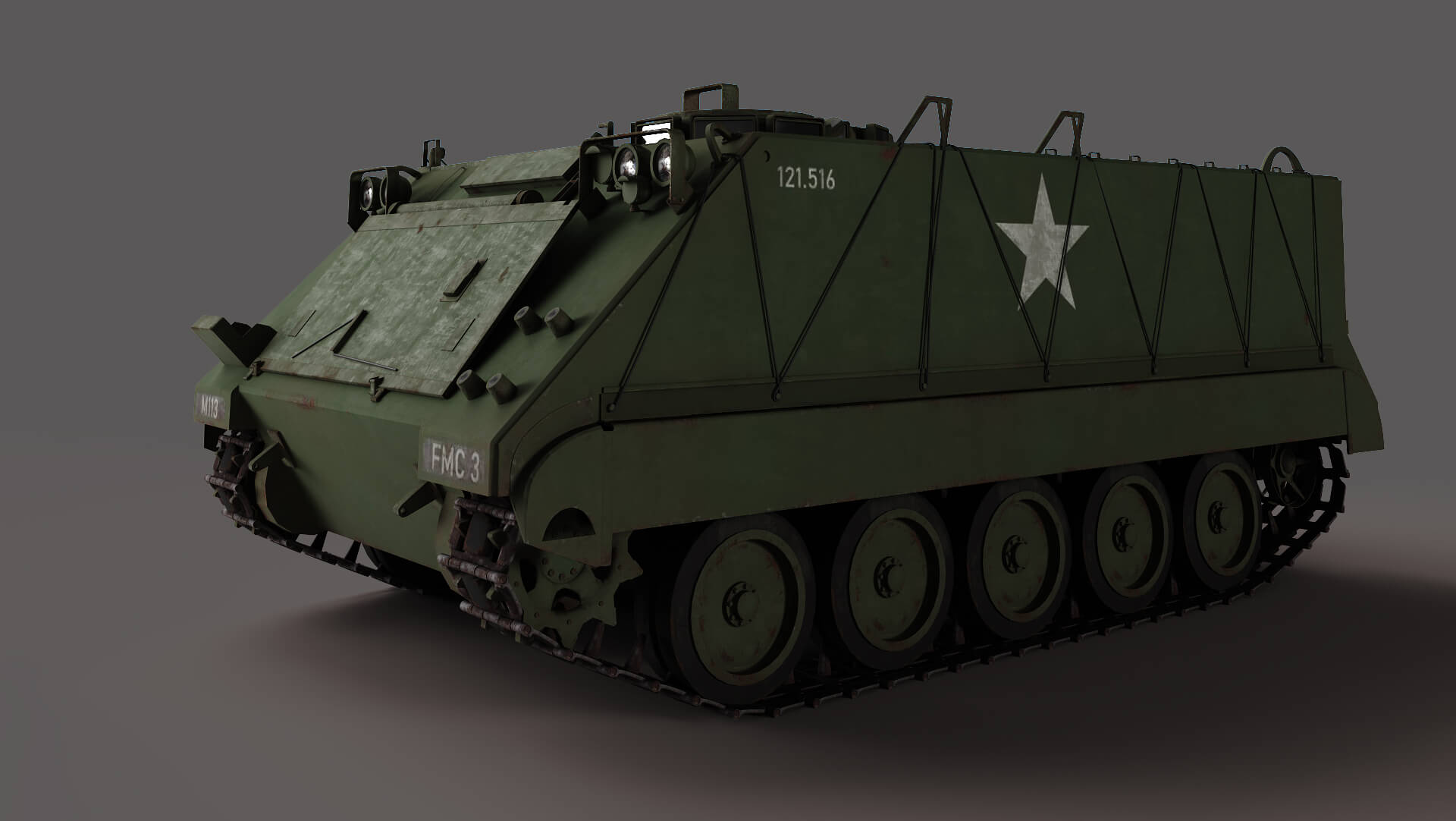 M113 - APC Armored 3D Model by youssef