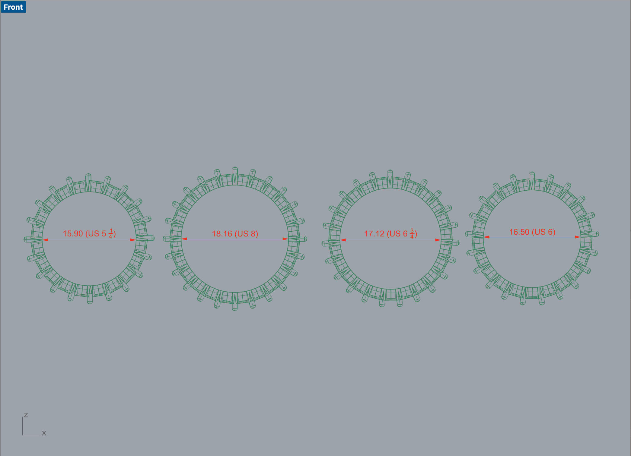 Eternity Ring US and EU Size - 3D Model by Yurecs