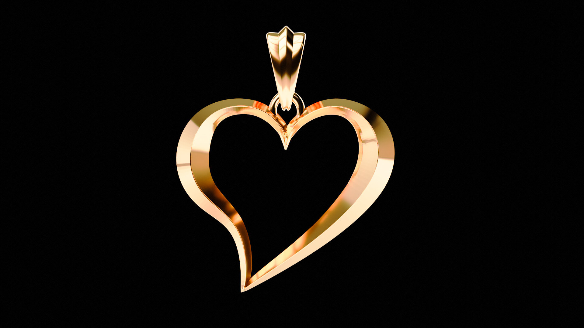Heart Pendant - 3D Model by Yurecs