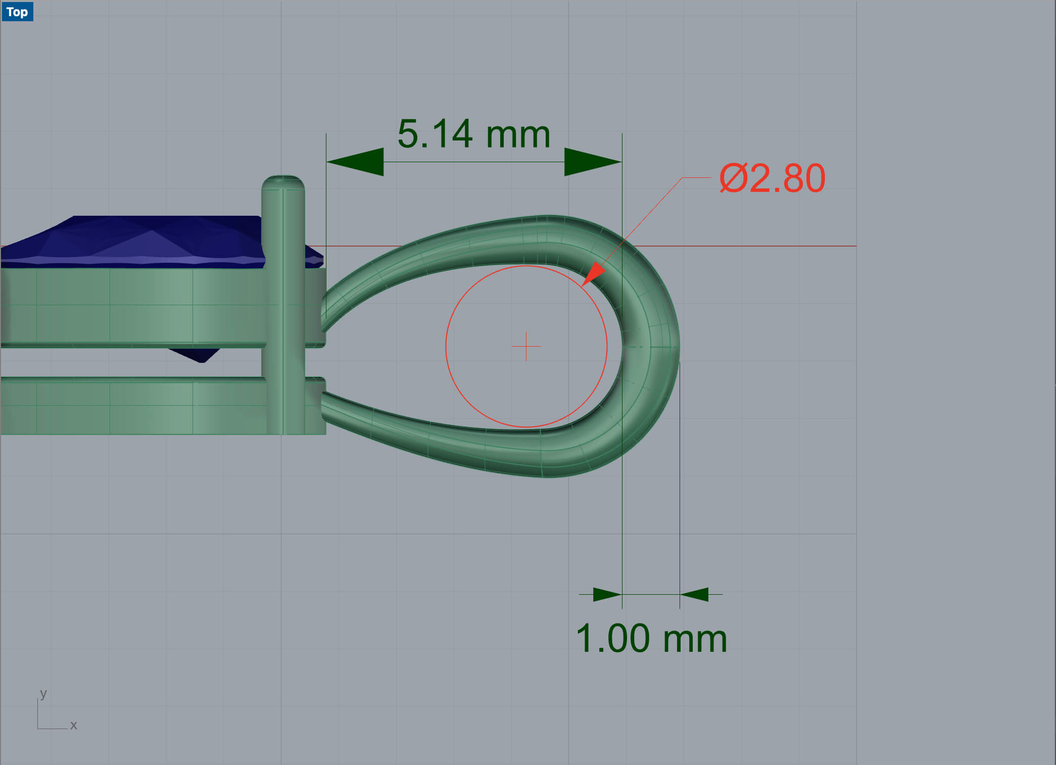 Pear Stones Cross Pendant and Round Center Stone - 3D Model by Yurecs