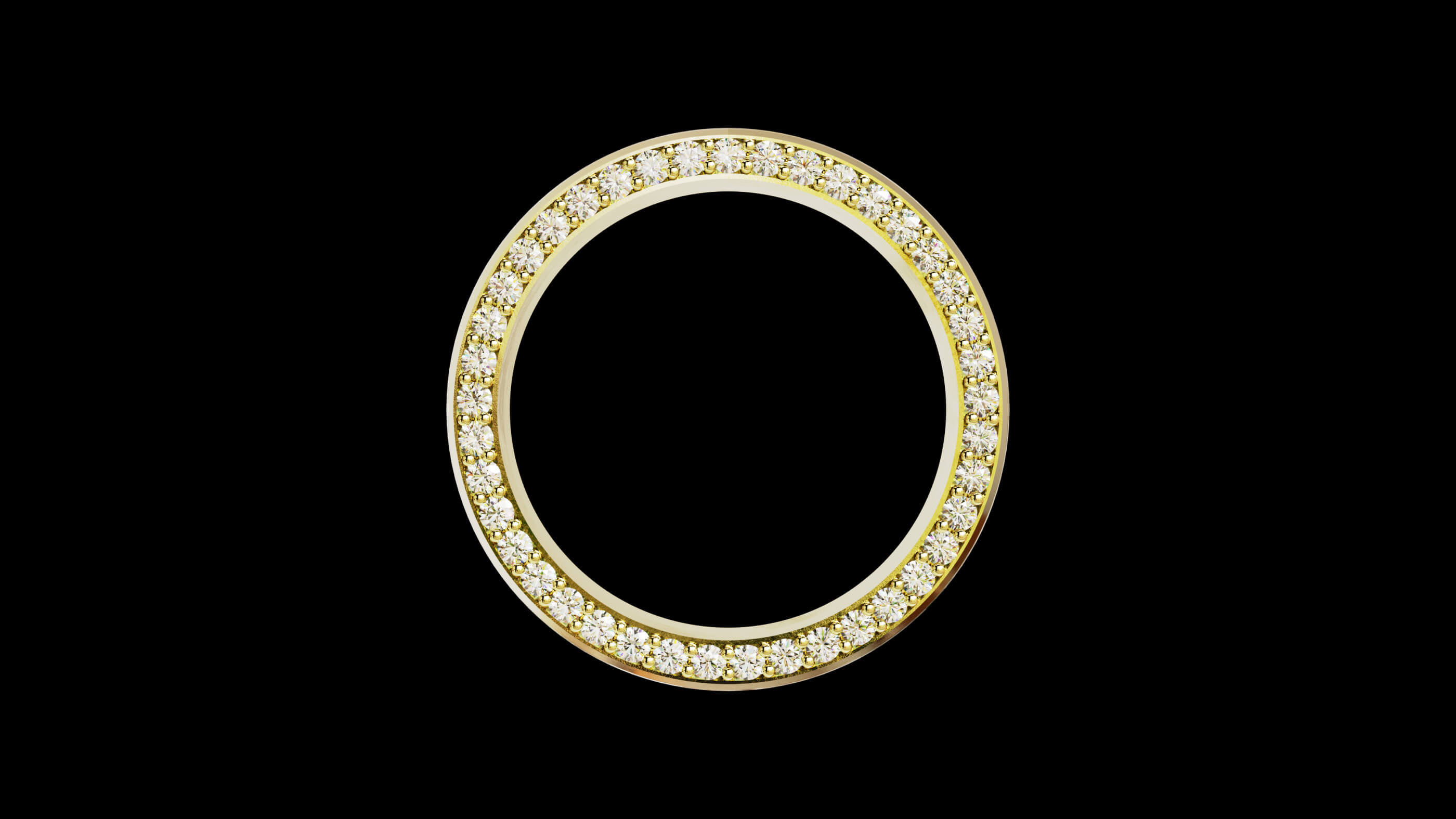 Solid Eternity Convex Ring With Stone - 3D Print Model by Yurecs