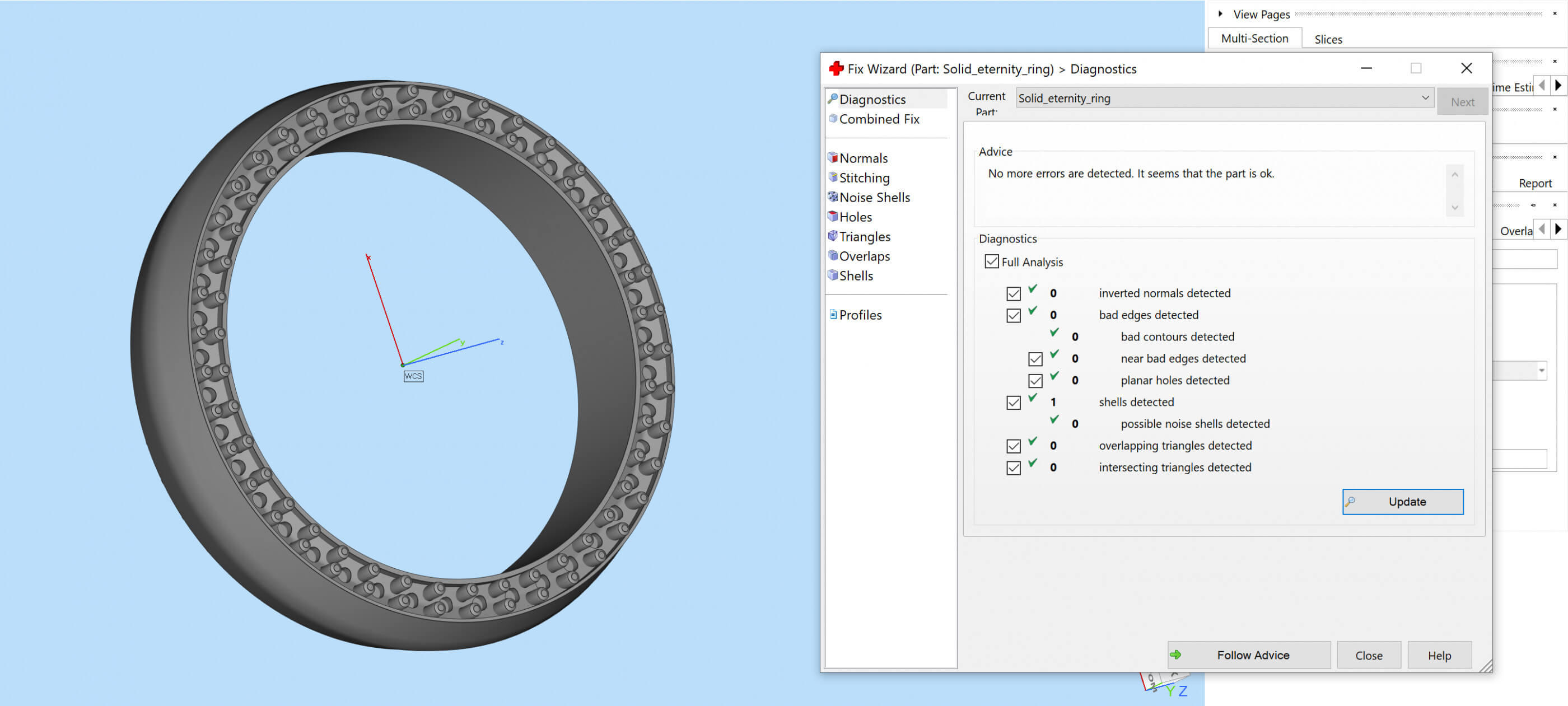 Solid Eternity Convex Ring With Stone - 3D Print Model by Yurecs