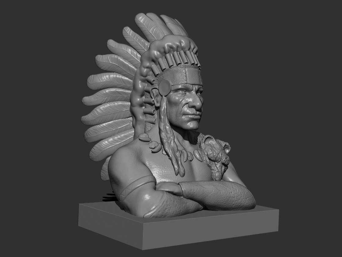 Indian Statue - 3D Model by Yurgen Drob