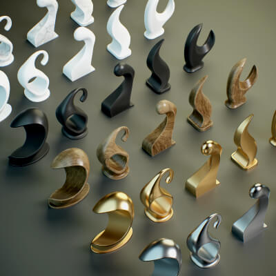 Abstract Statues PBR - 3D Model by YuriBarinov