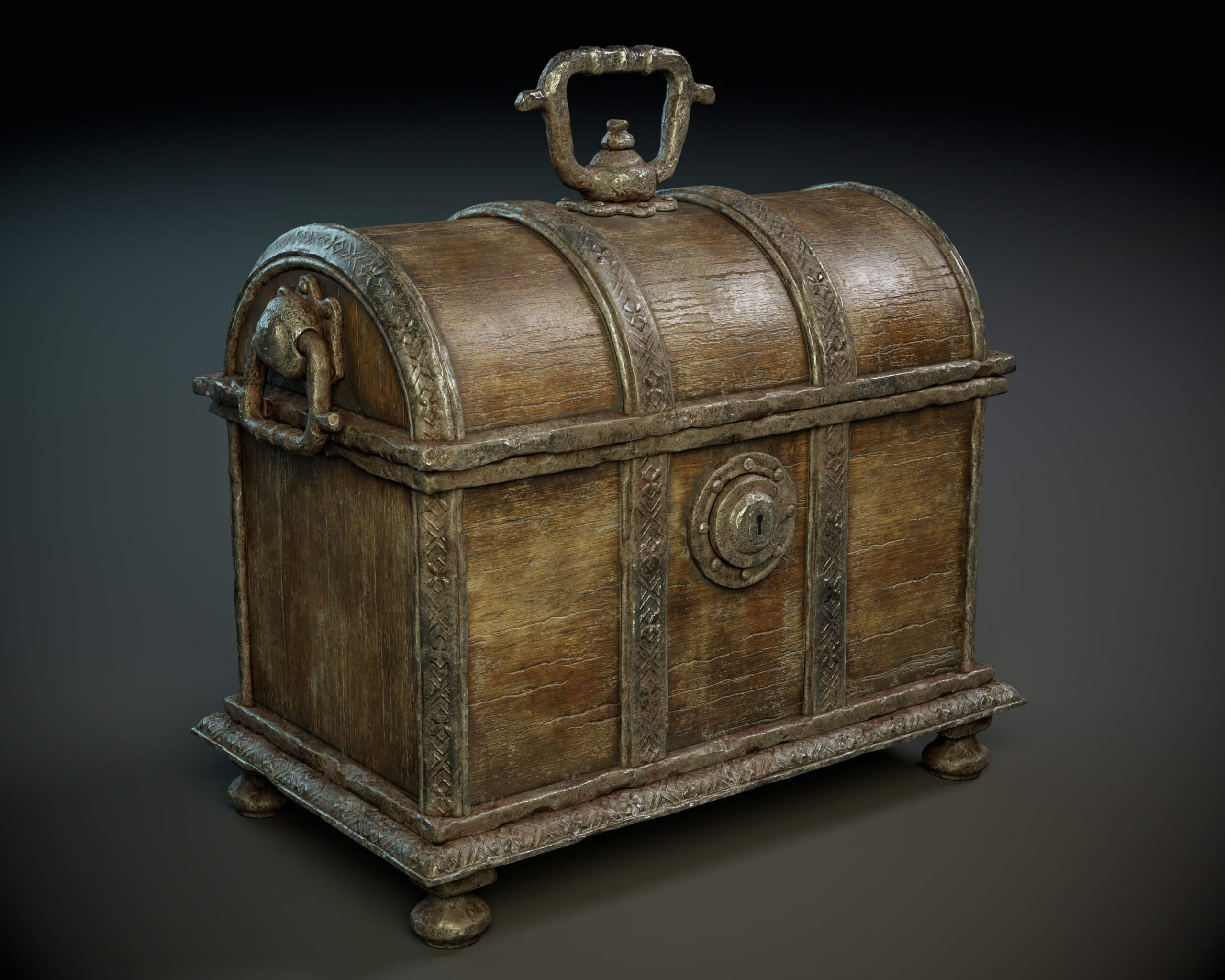 Ancient Treasure Chest PBR - 3D Model by YuriBarinov