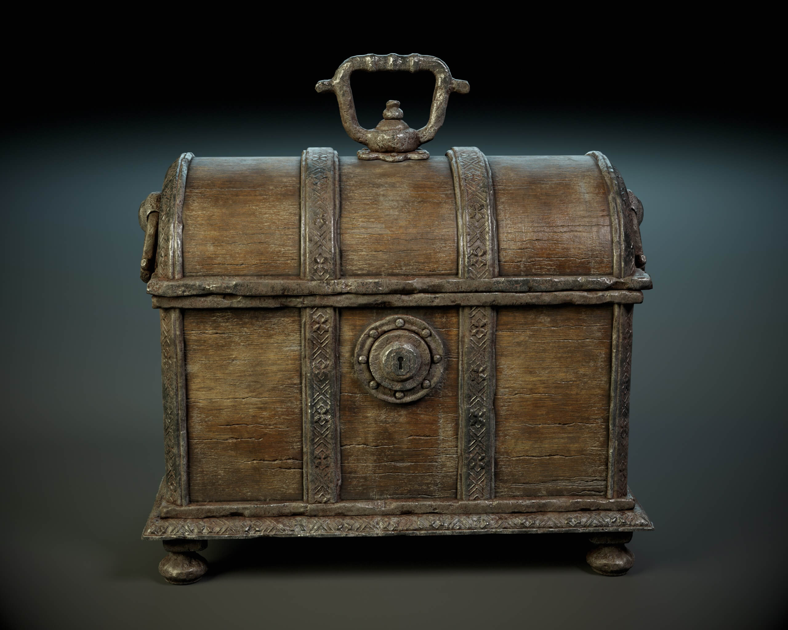 Ancient Treasure Chest PBR - 3D Model by YuriBarinov