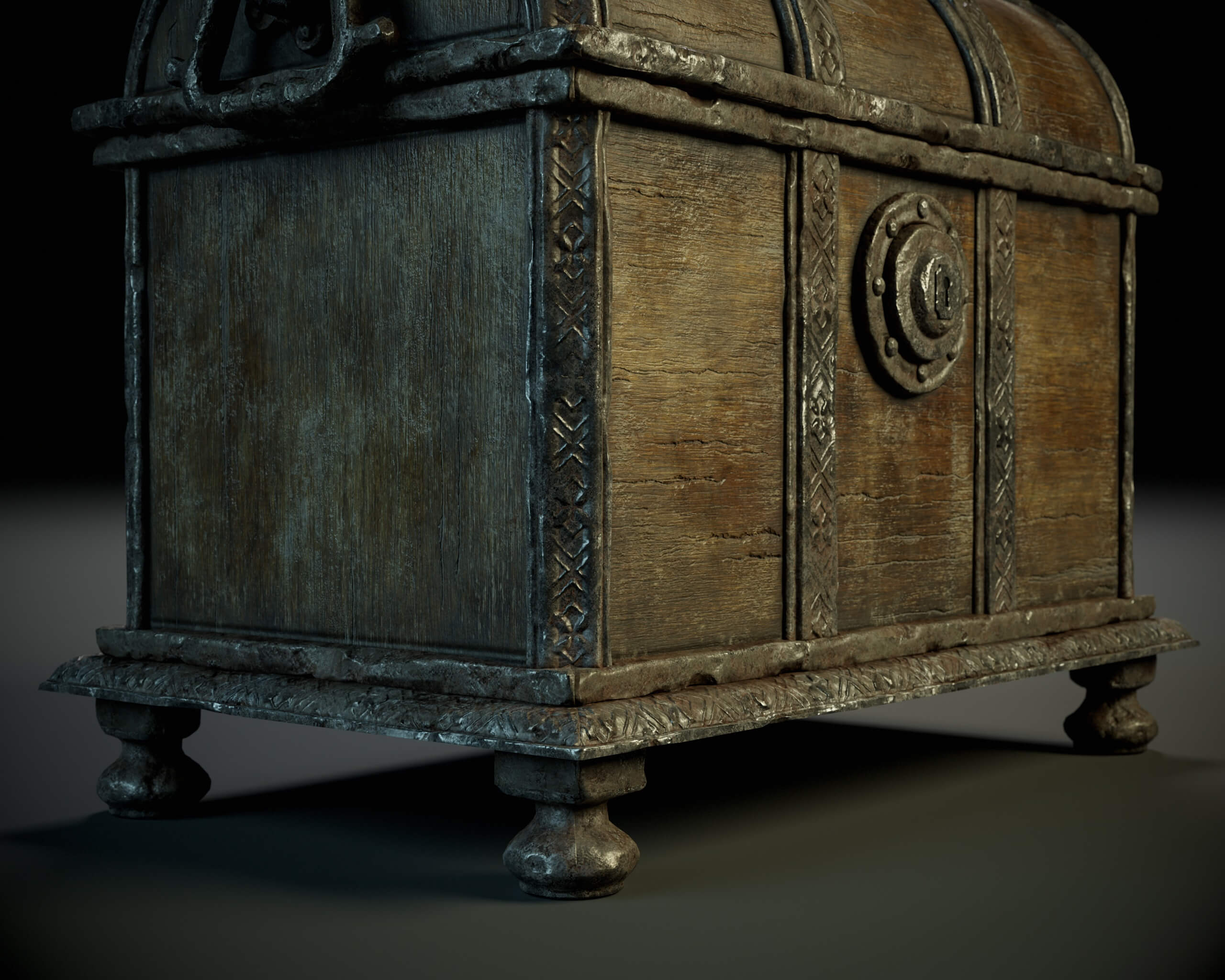 Ancient Treasure Chest PBR - 3D Model by YuriBarinov