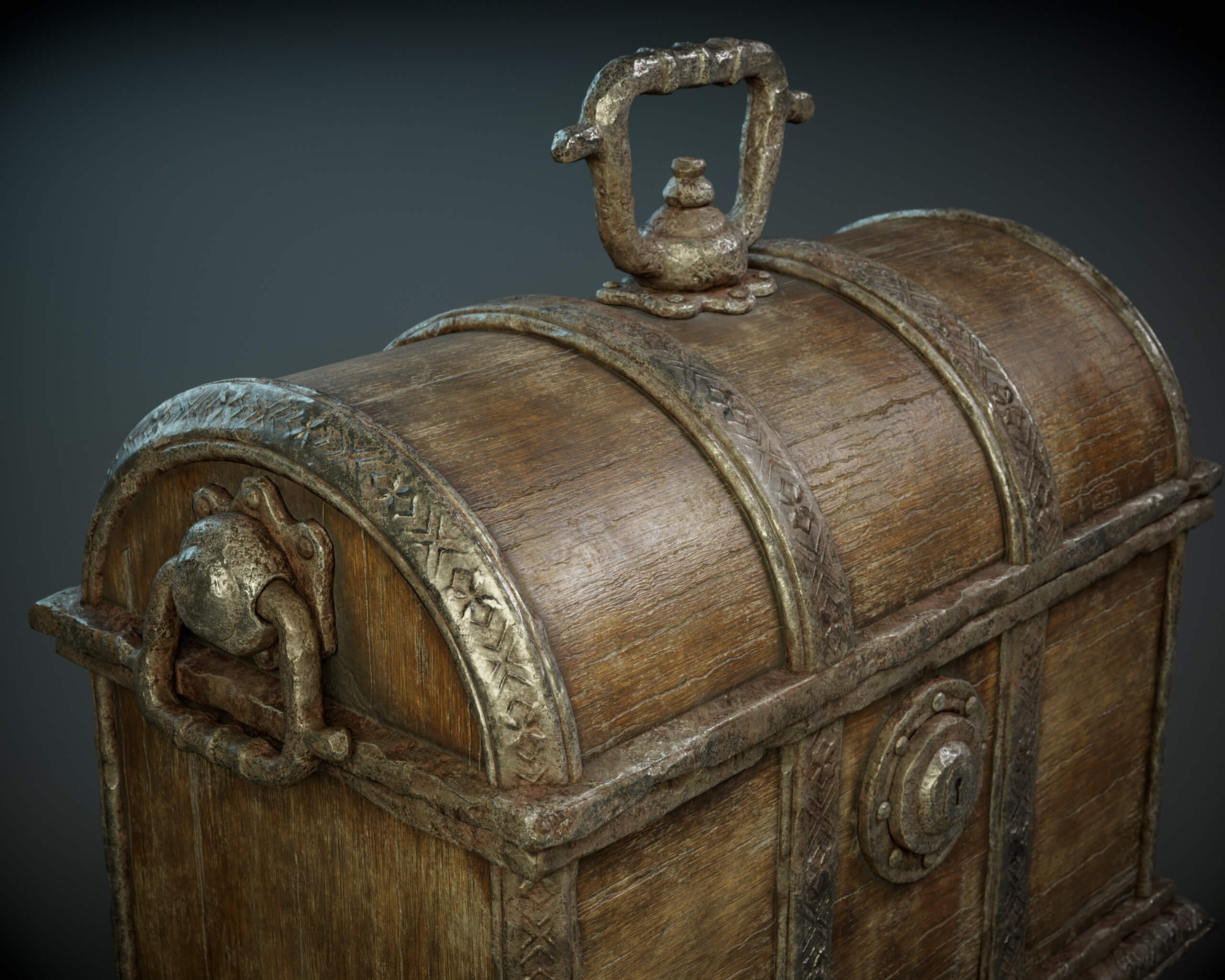 Ancient Treasure Chest PBR - 3D Model by YuriBarinov