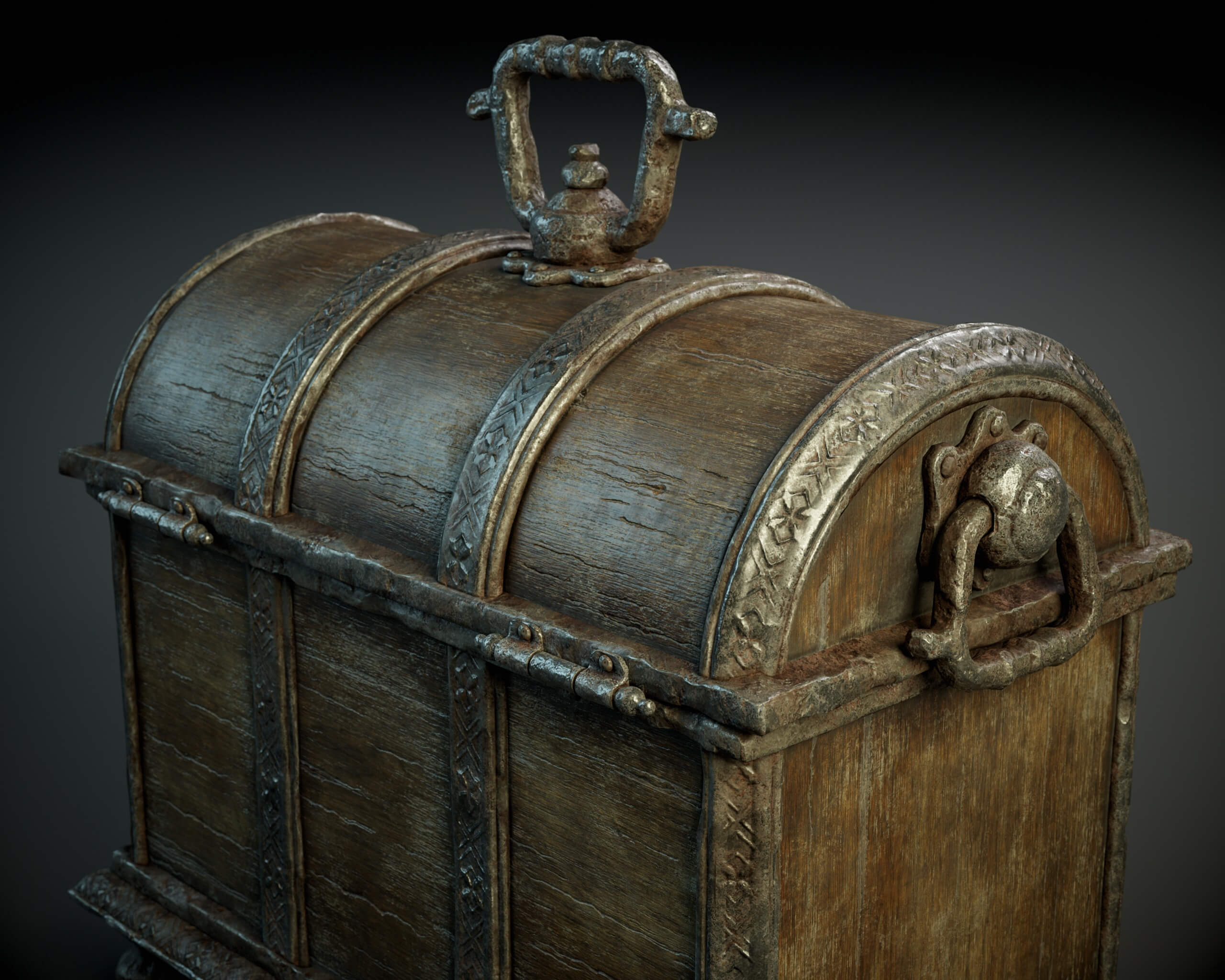 Ancient Treasure Chest PBR - 3D Model by YuriBarinov