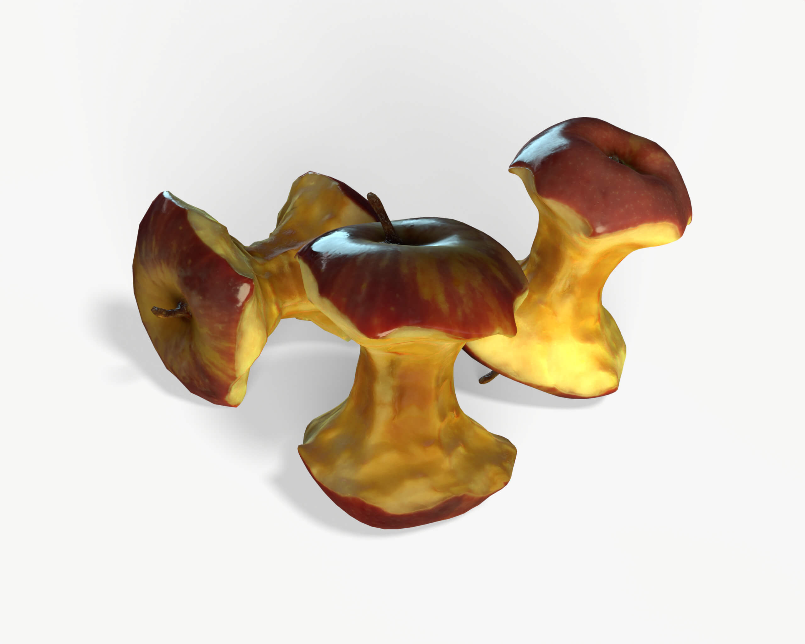 Apple Core PBR - 3D Model by YuriBarinov