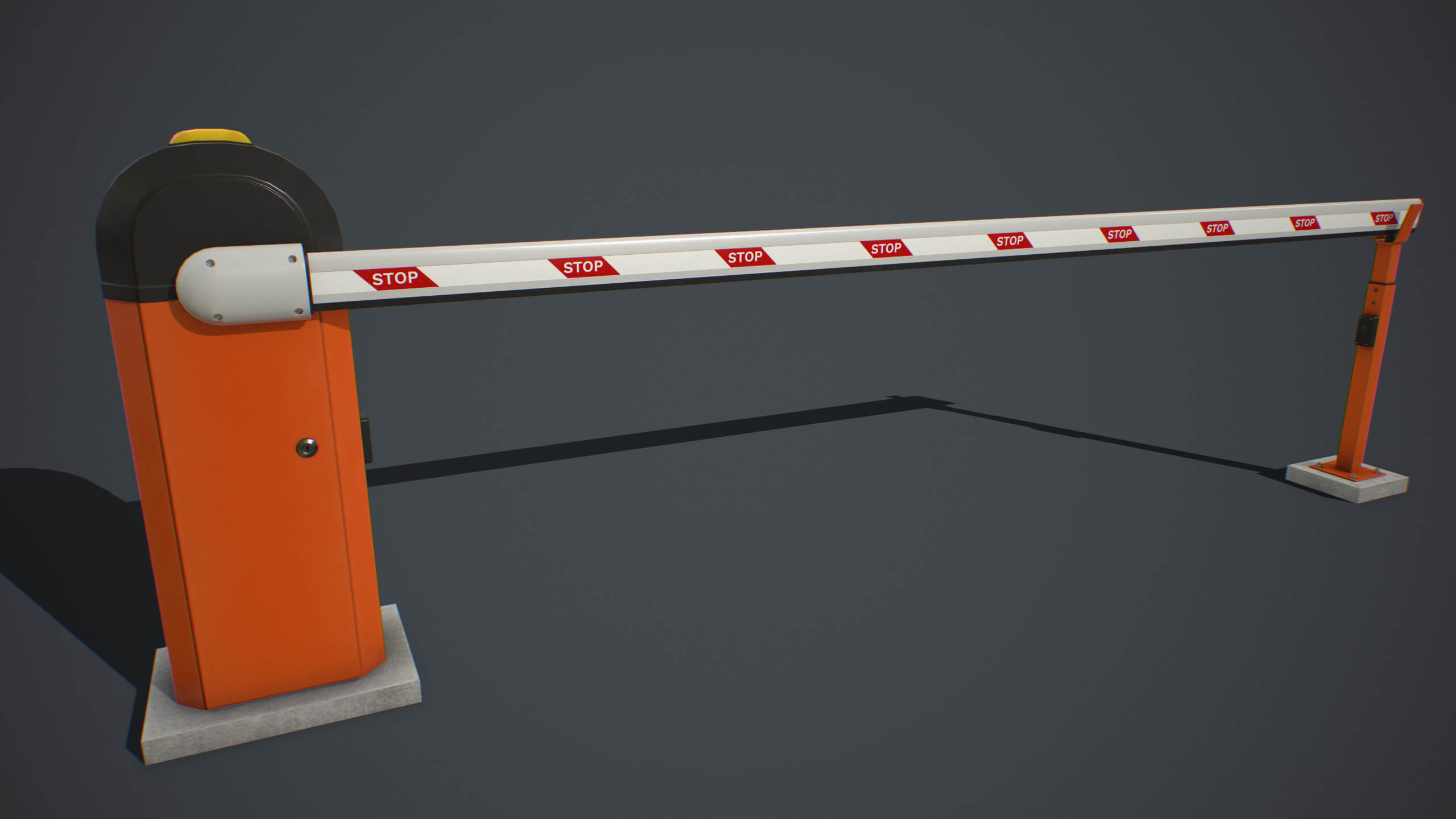 Automatic Traffic Barrier PBR - 3D Model by YuriBarinov