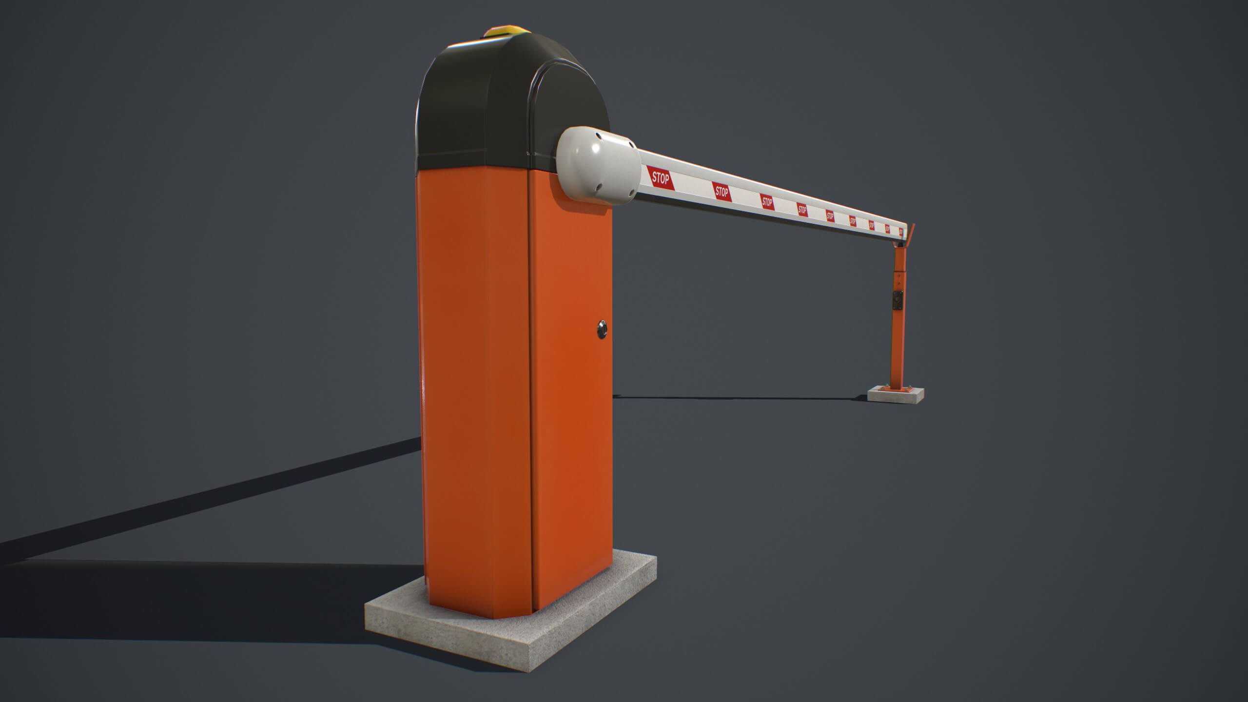 Automatic Traffic Barrier PBR - 3D Model by YuriBarinov