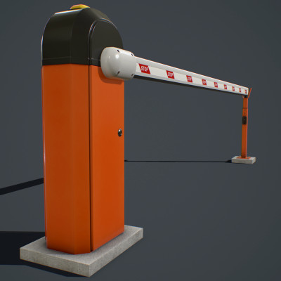 Automatic Traffic Barrier PBR - 3D Model by YuriBarinov