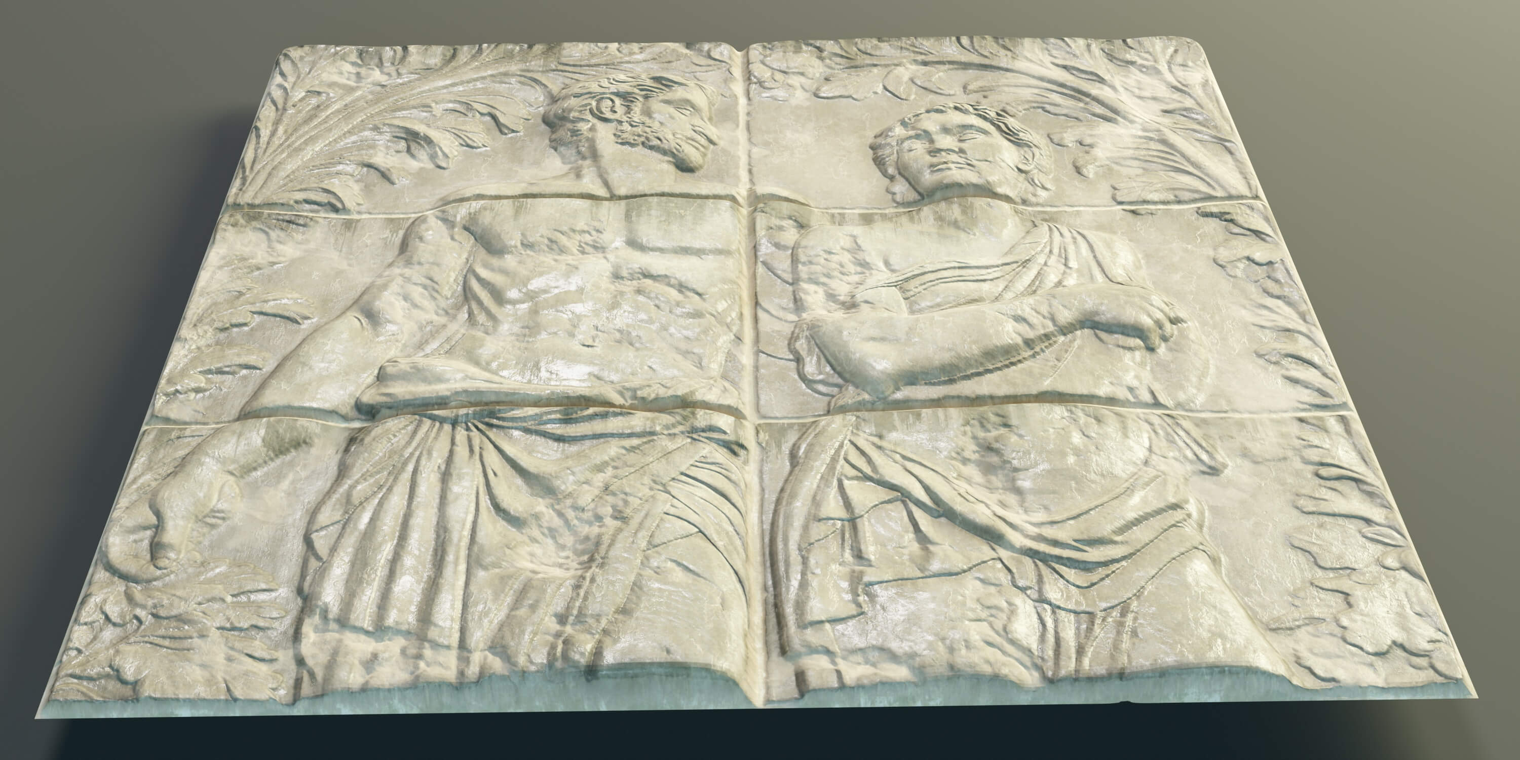 Bas-Relief Wall Panel PBR 02 3D Model by YuriBarinov