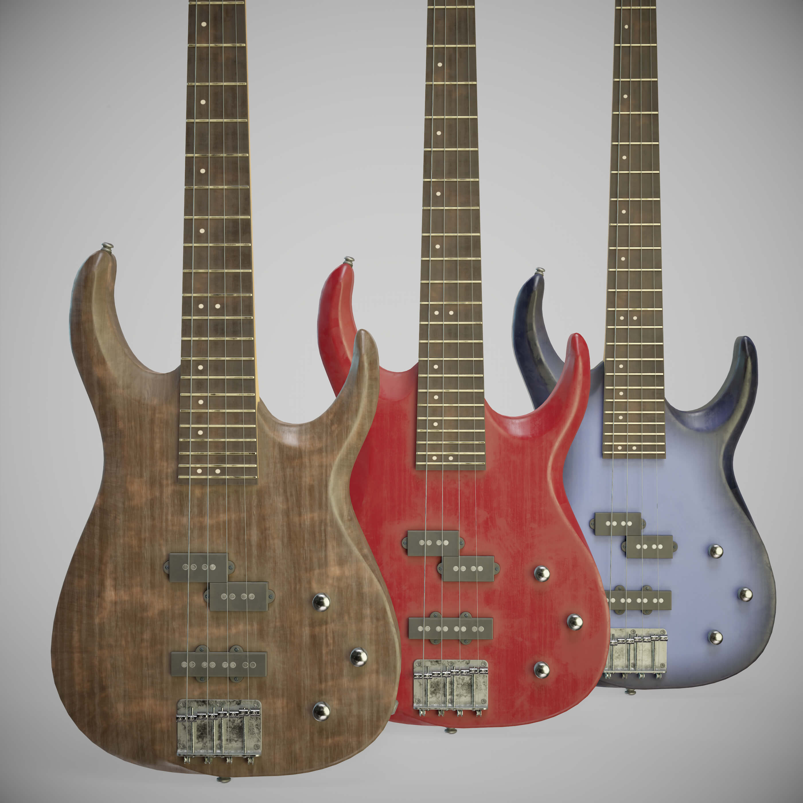 Bass Guitar PBR - 3D Model by YuriBarinov