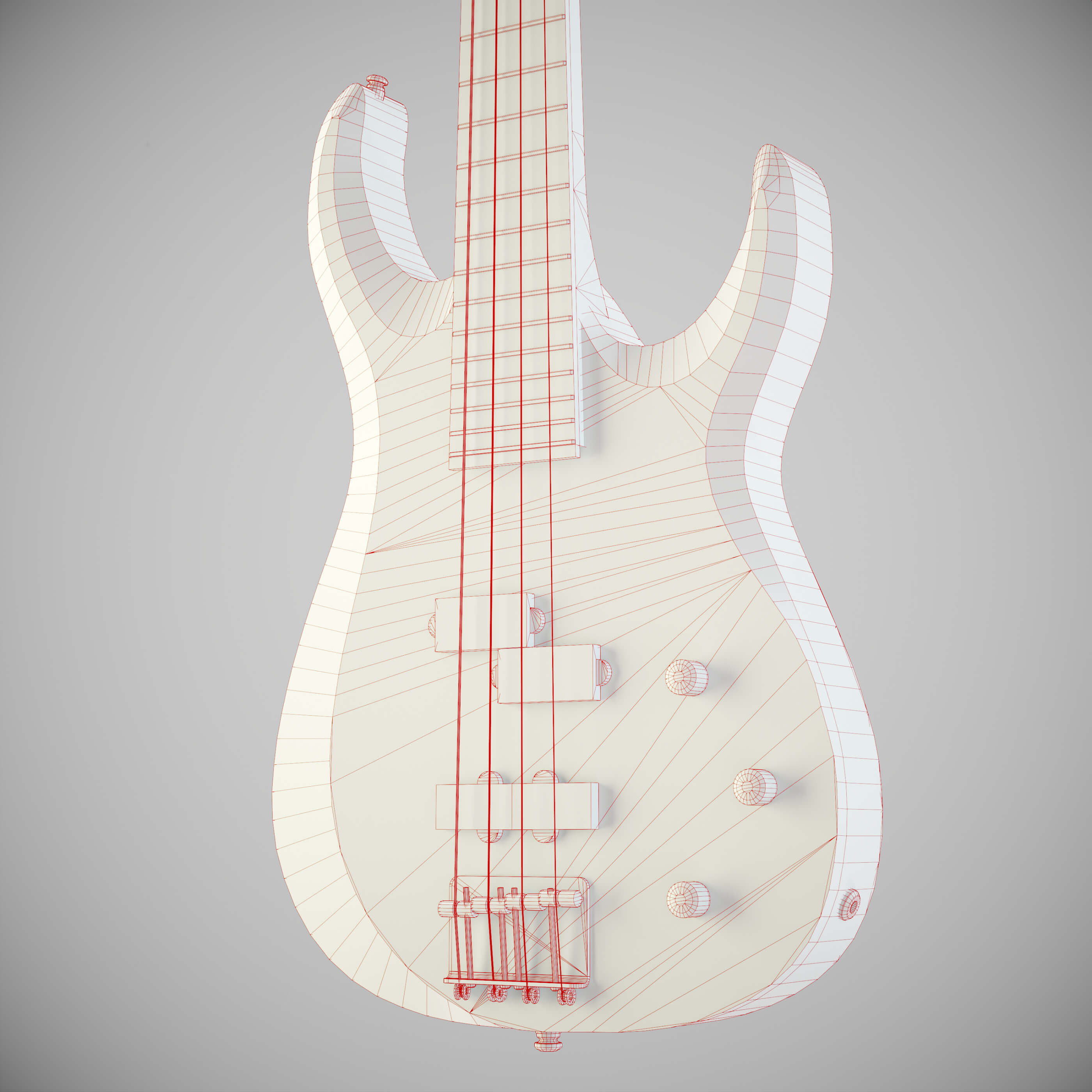 Bass Guitar PBR - 3D Model by YuriBarinov
