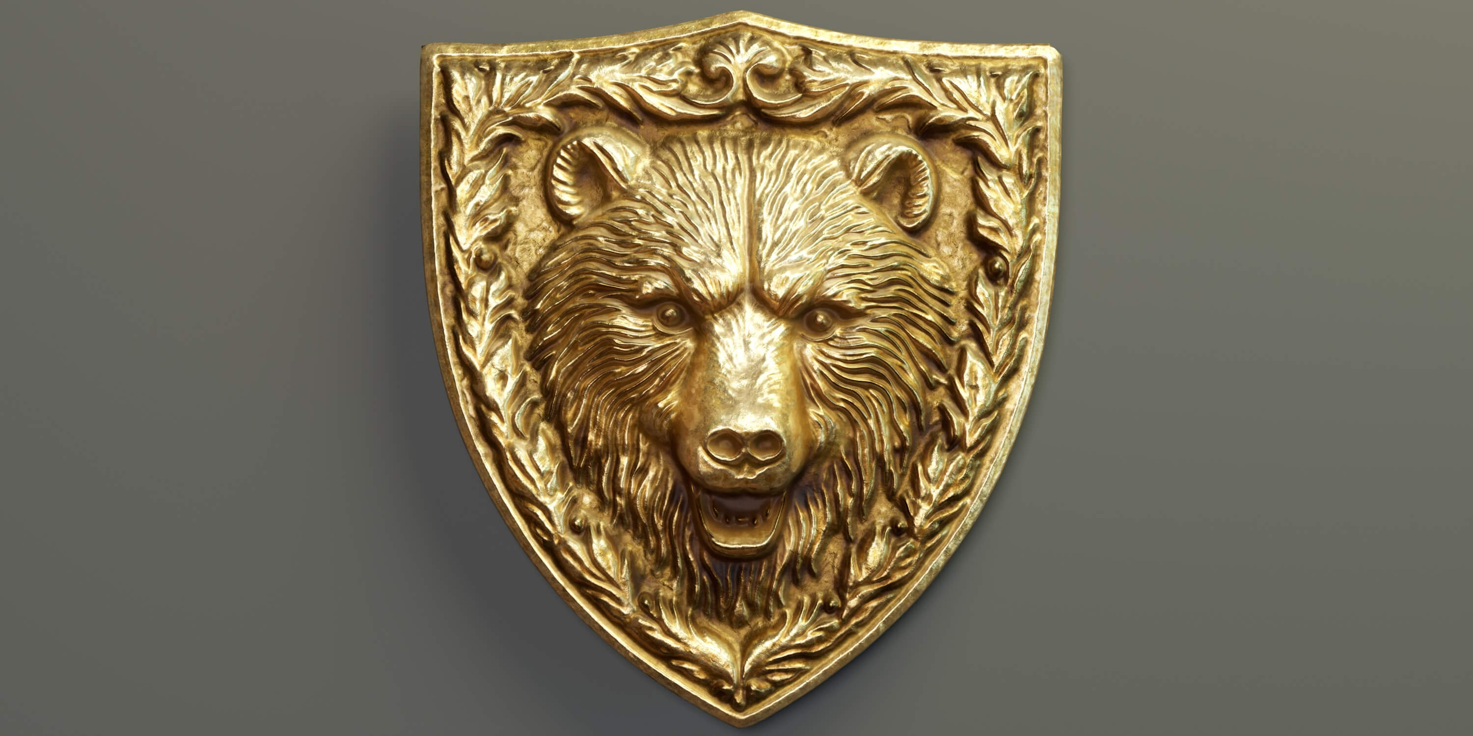 Bear Heraldic Emblem PBR - 3D Model by YuriBarinov