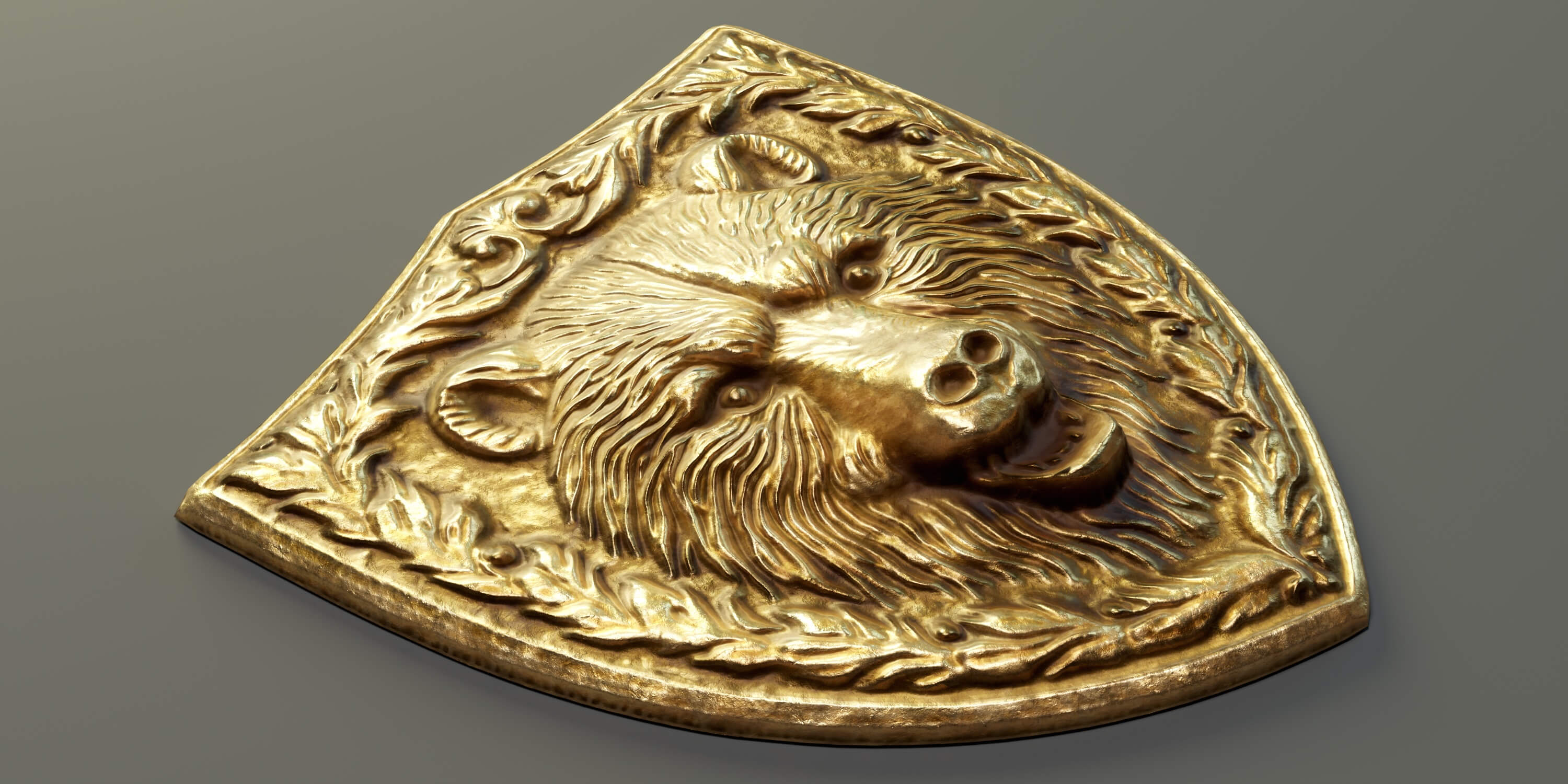 Bear Heraldic Emblem PBR - 3D Model by YuriBarinov