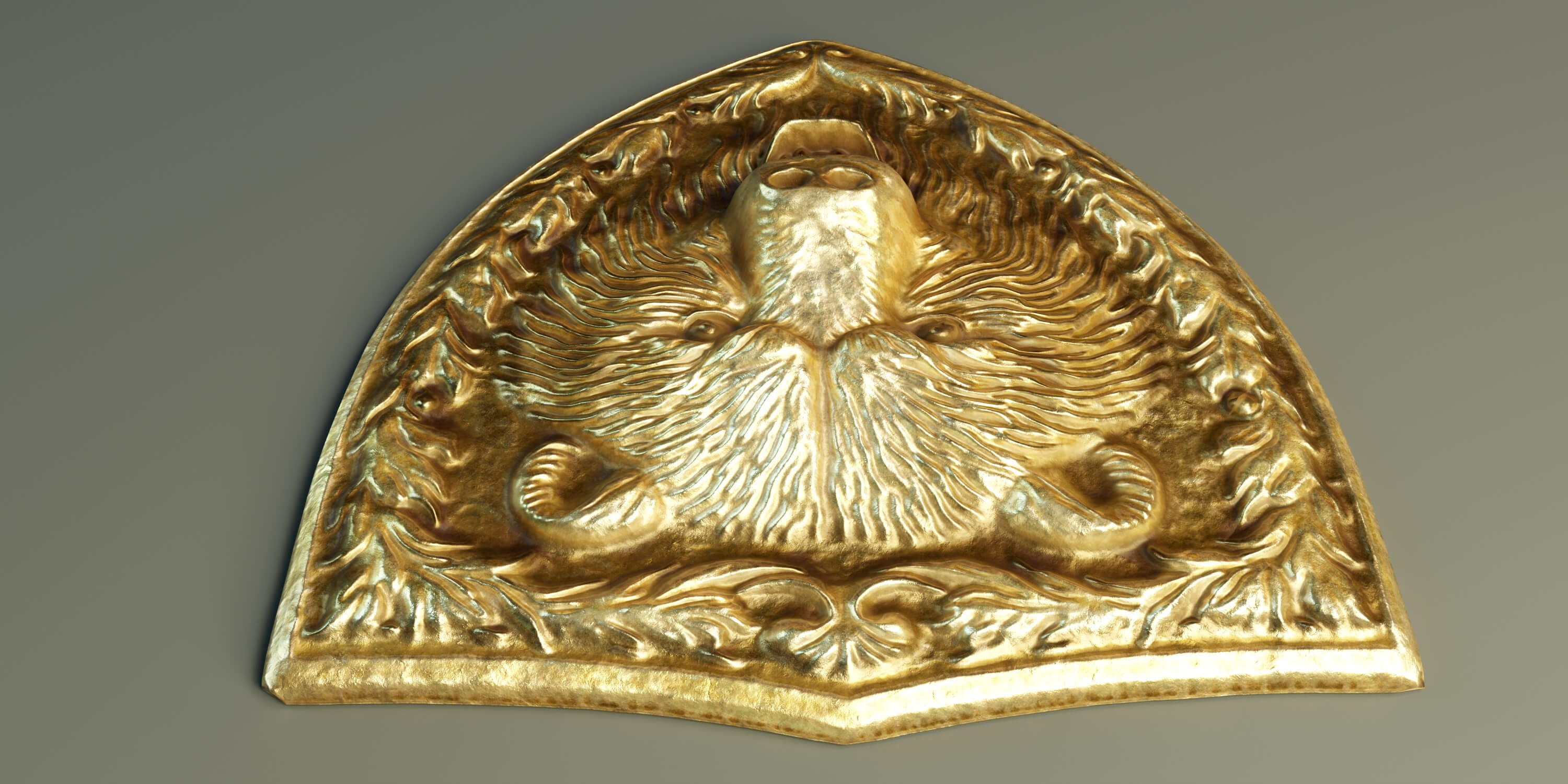 Bear Heraldic Emblem PBR - 3D Model by YuriBarinov