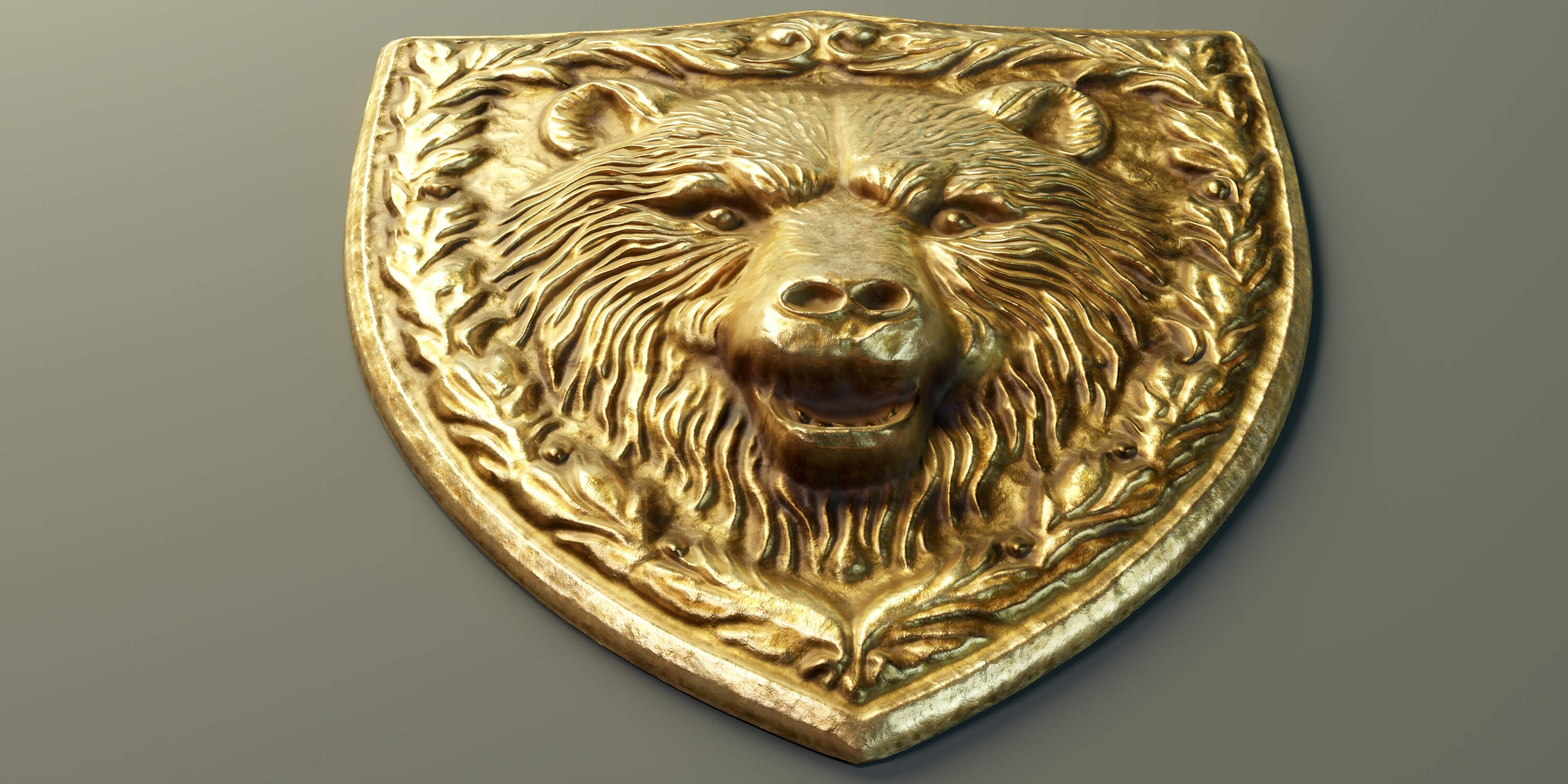Bear Heraldic Emblem PBR - 3D Model by YuriBarinov