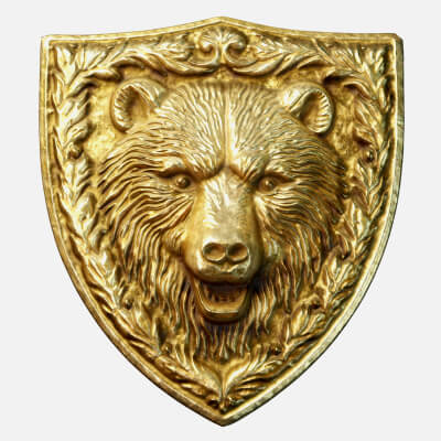 Bear Heraldic Emblem PBR - 3D Model by YuriBarinov