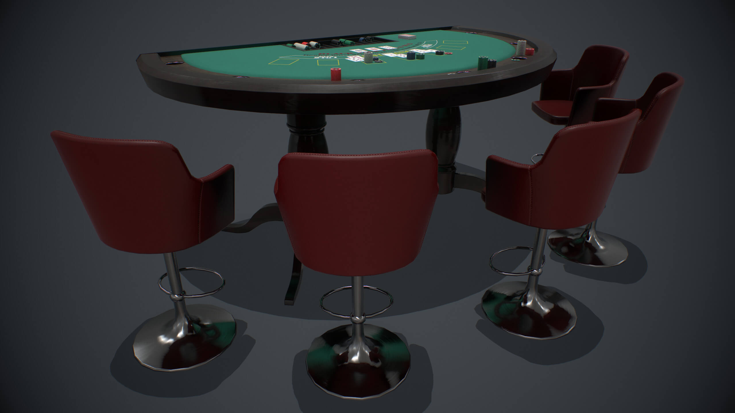 Blackjack Table PBR - 3D Model by YuriBarinov