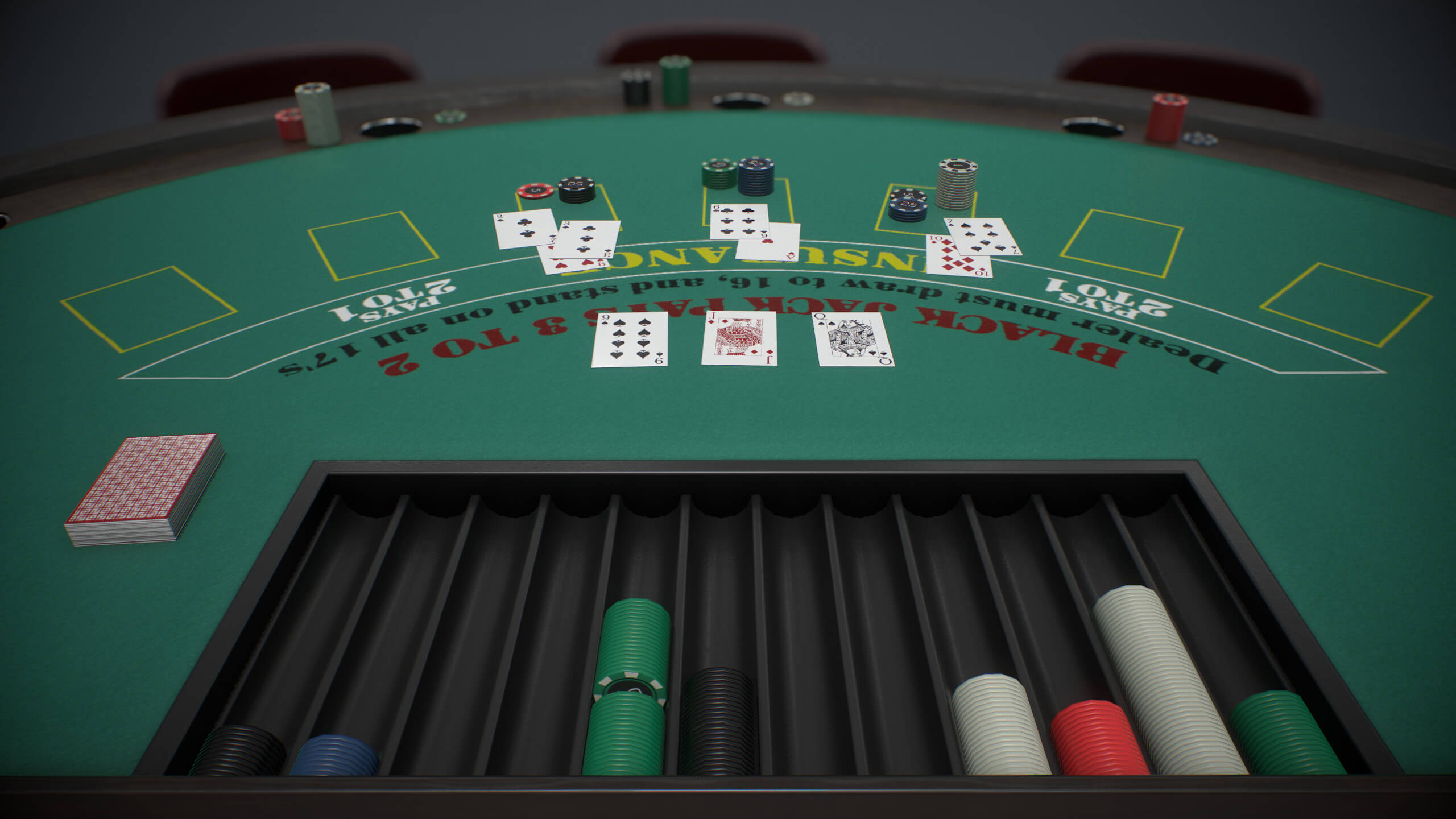 Blackjack Table PBR - 3D Model by YuriBarinov