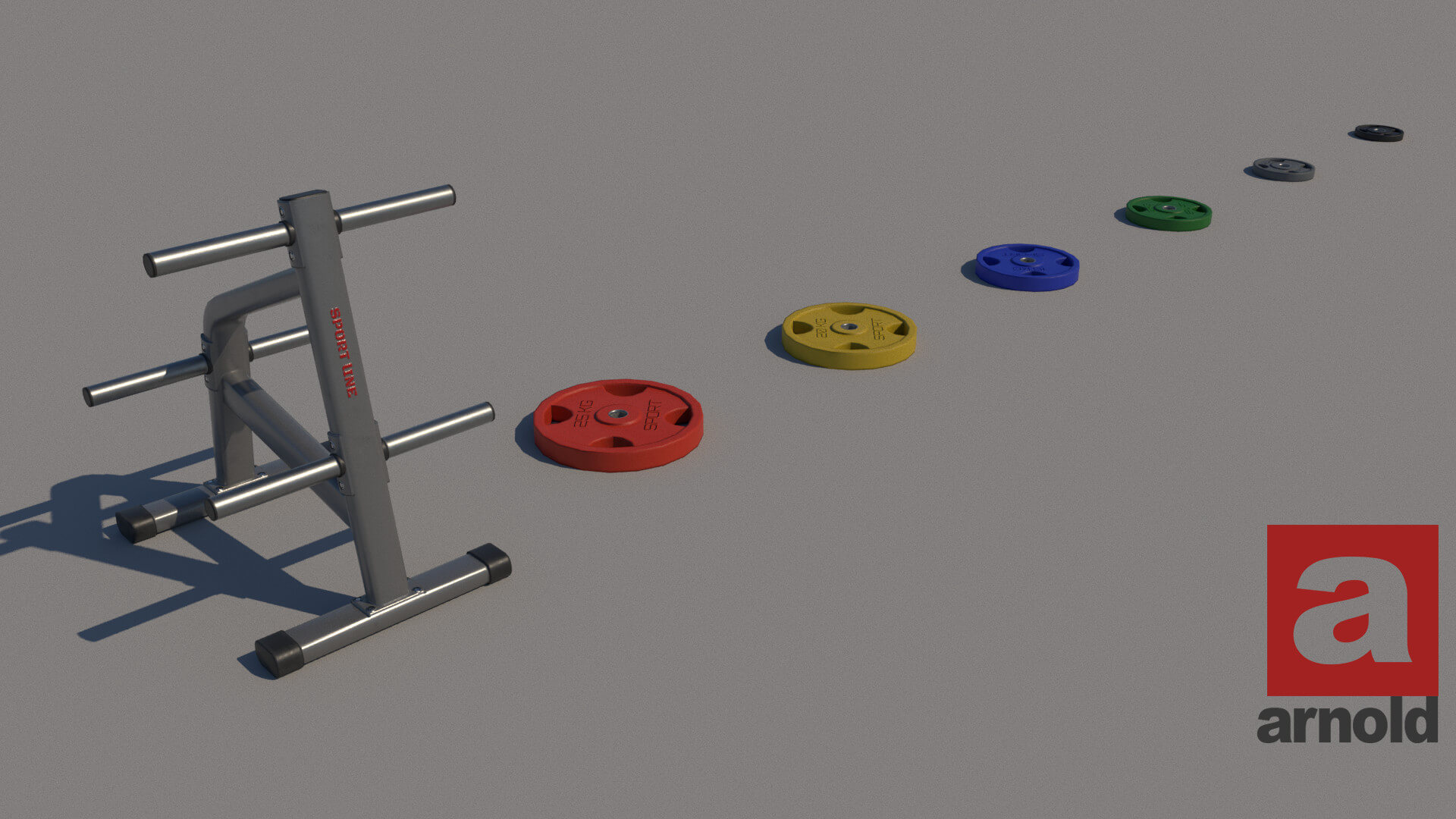Bumper Plate Storage Rack - 3D Model by YuriBarinov