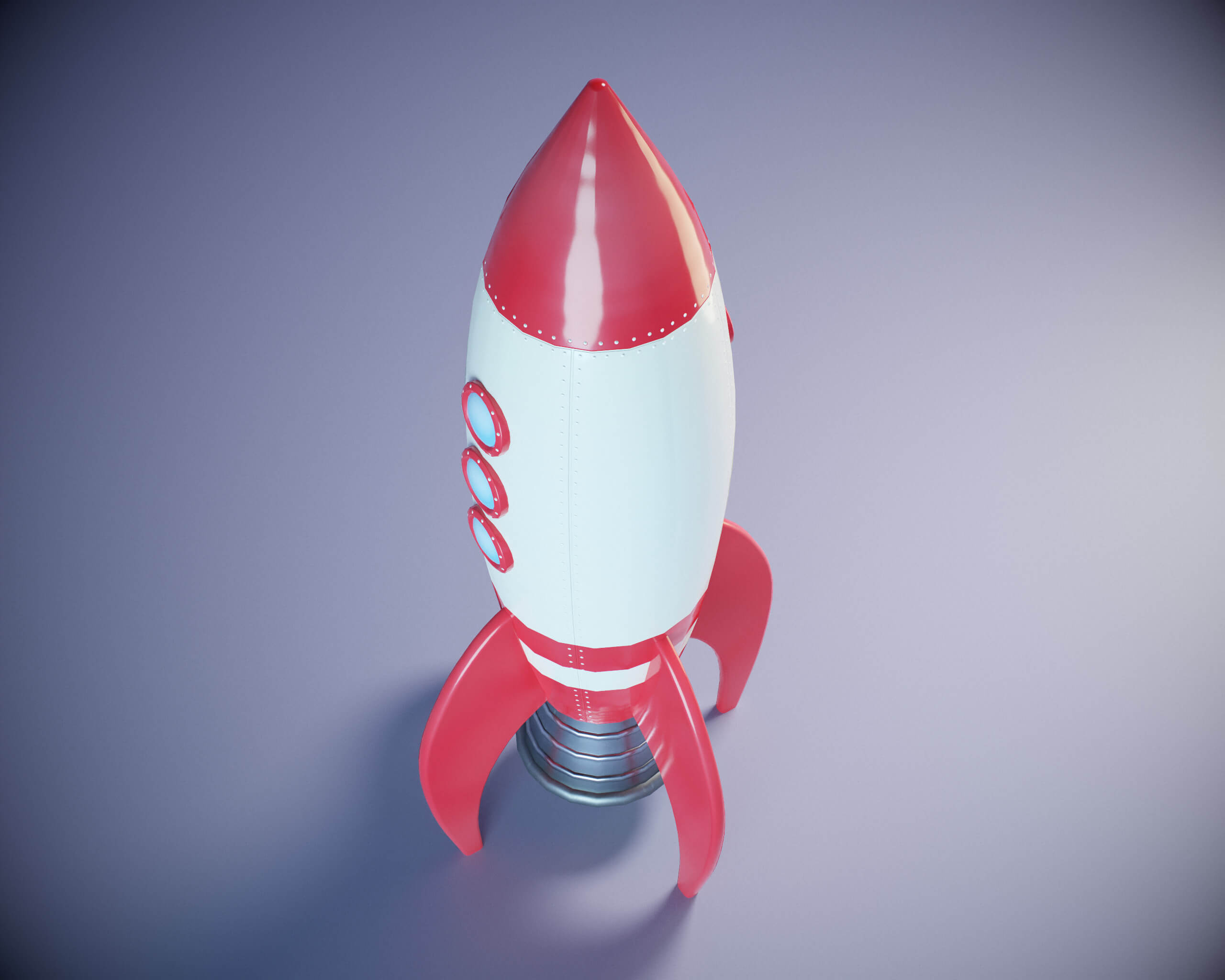 Cartoon Rocket - 3D Model by YuriBarinov