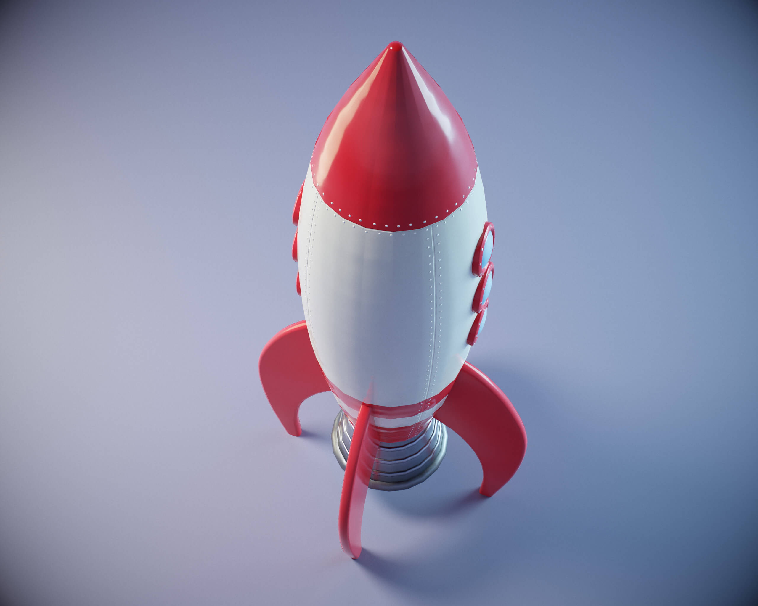 Cartoon Rocket - 3D Model by YuriBarinov