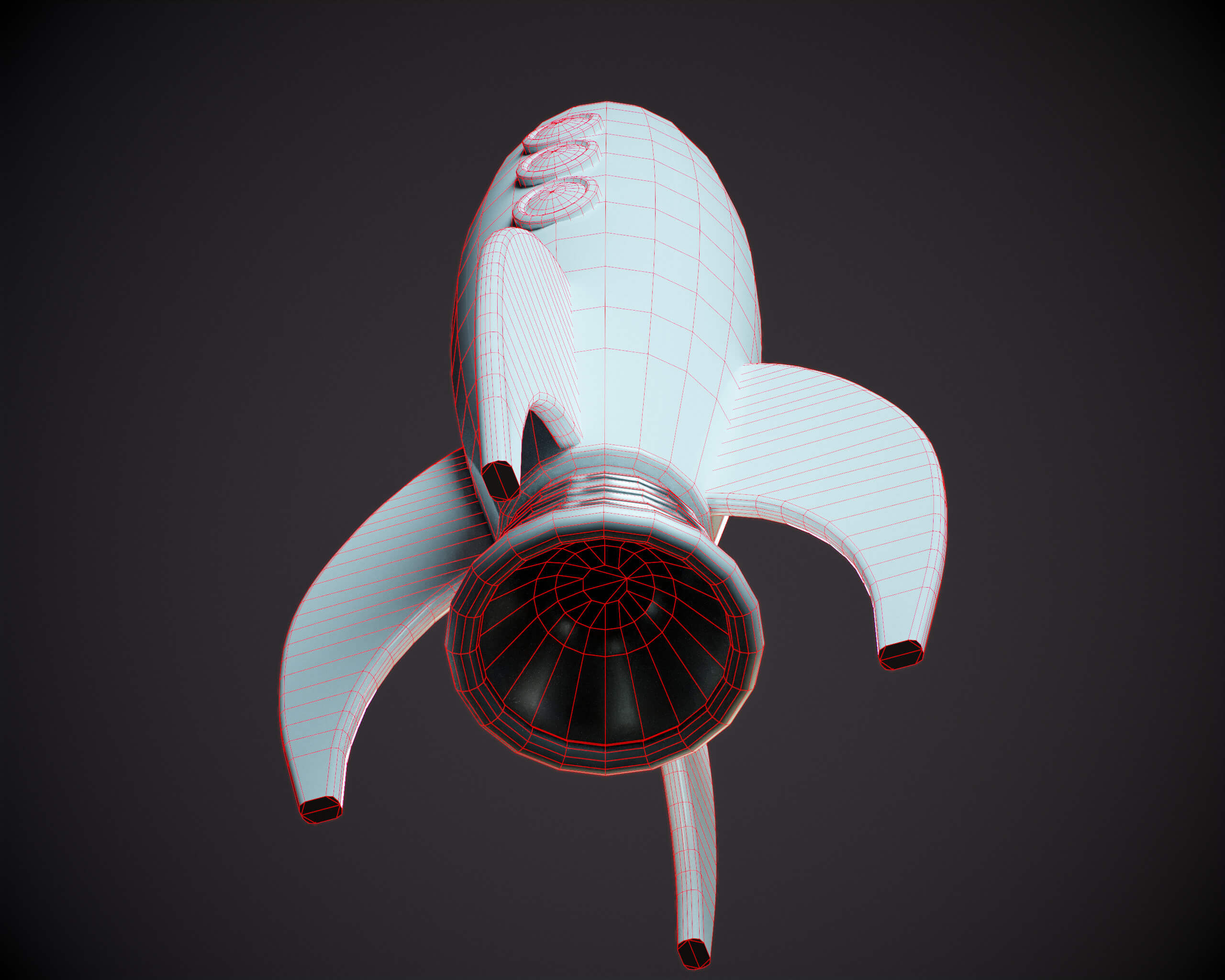 Cartoon Rocket - 3D Model by YuriBarinov