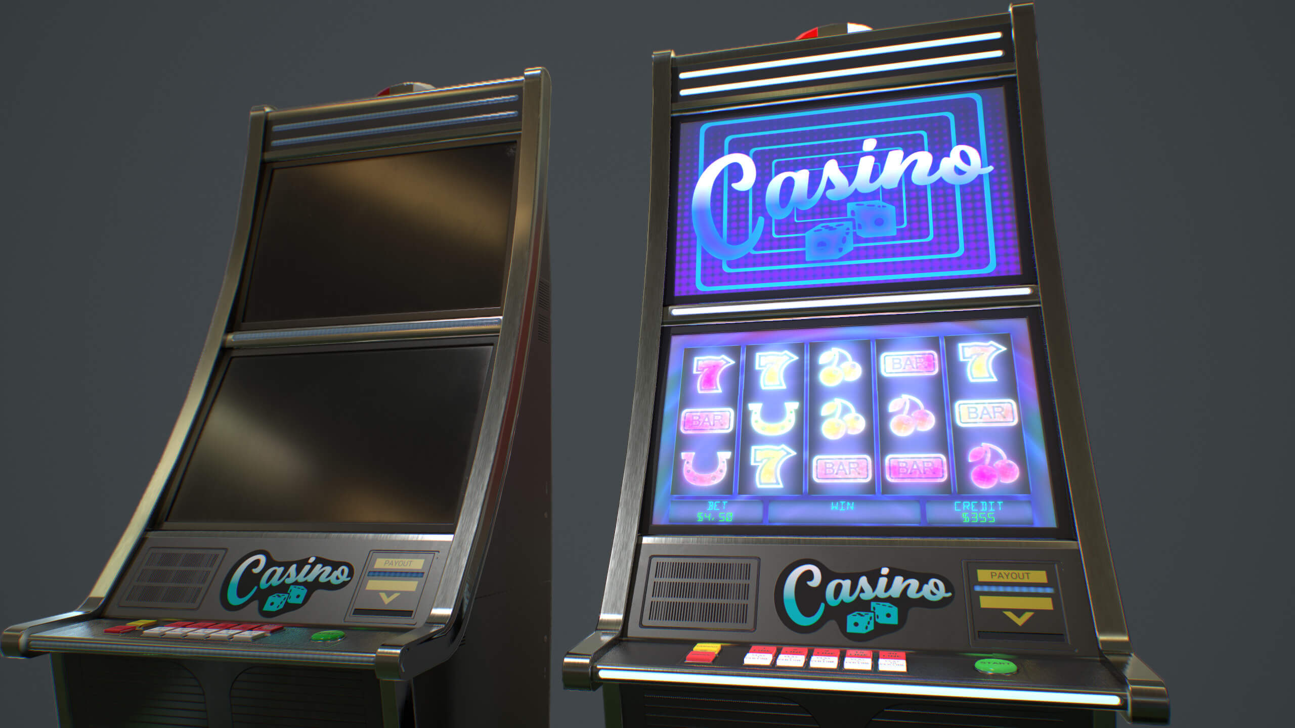 Casino Slot Machine PBR - 3D Model by YuriBarinov