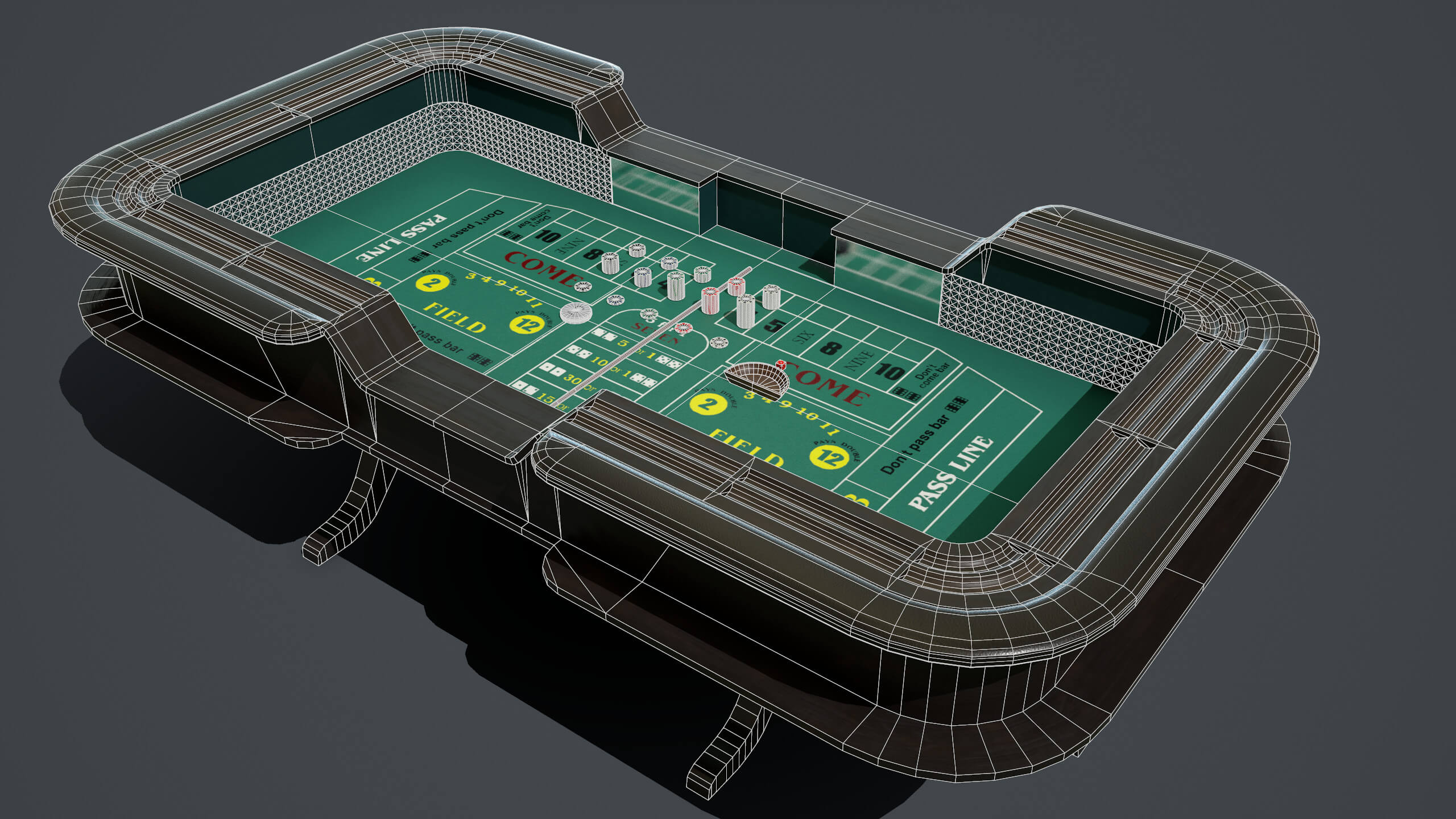 Craps Table - 3D Model by YuriBarinov