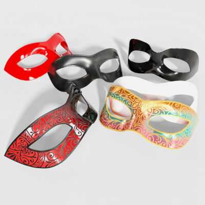 Decorative Eye Mask PBR - 3D Model by YuriBarinov