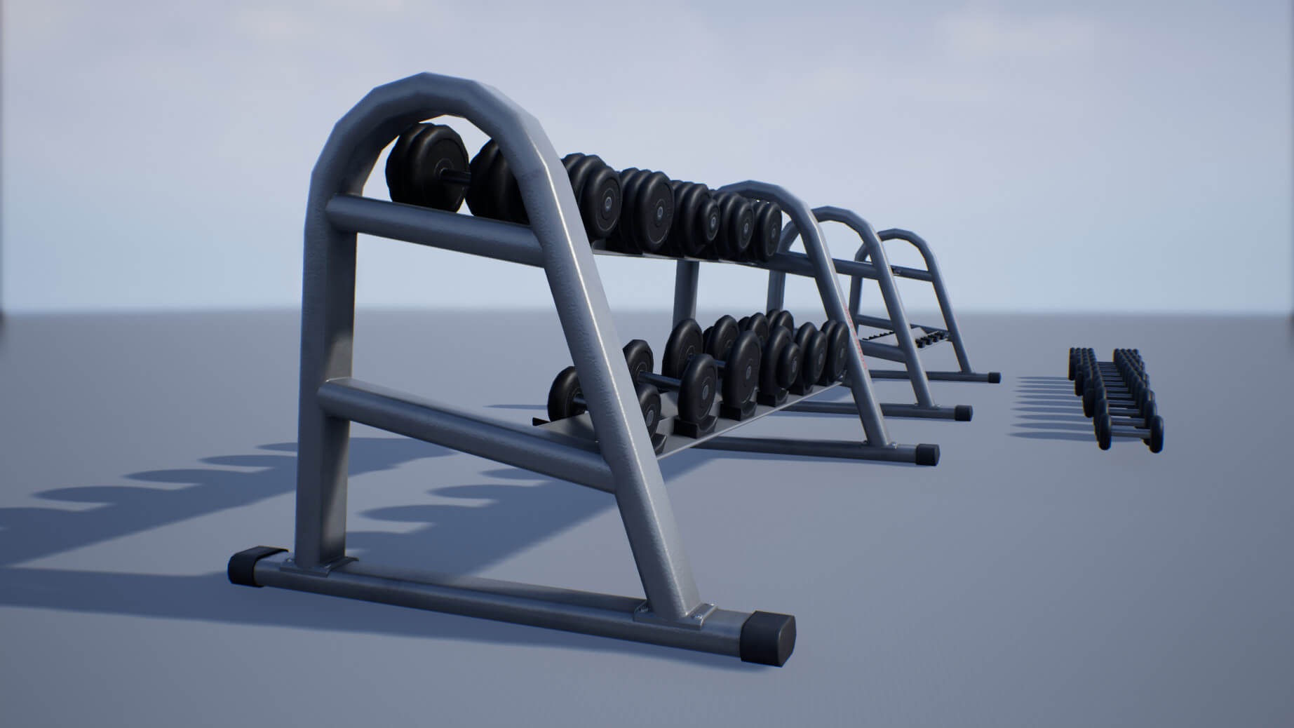 Dumbbell Rack - 3D Model by YuriBarinov