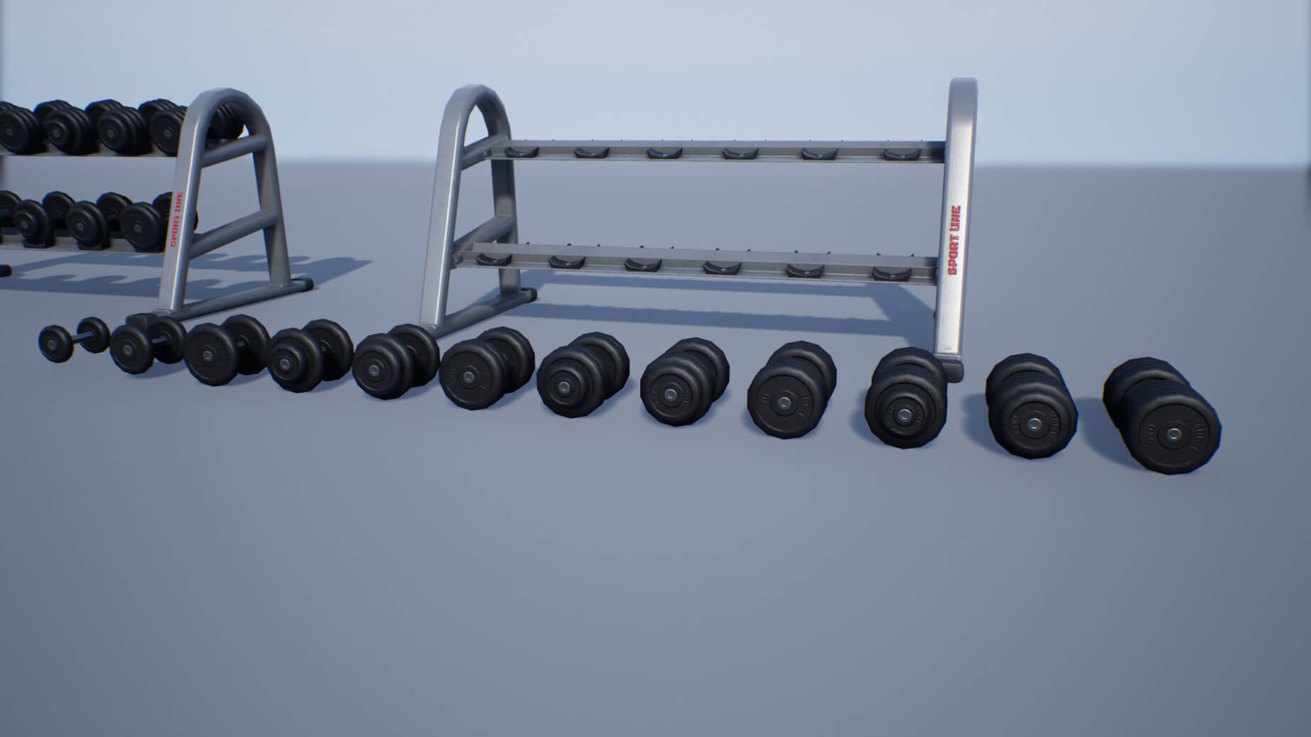 Dumbbell Rack - 3D Model by YuriBarinov
