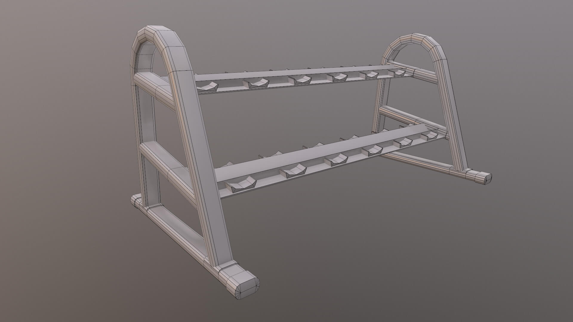 Dumbbell Rack - 3D Model by YuriBarinov