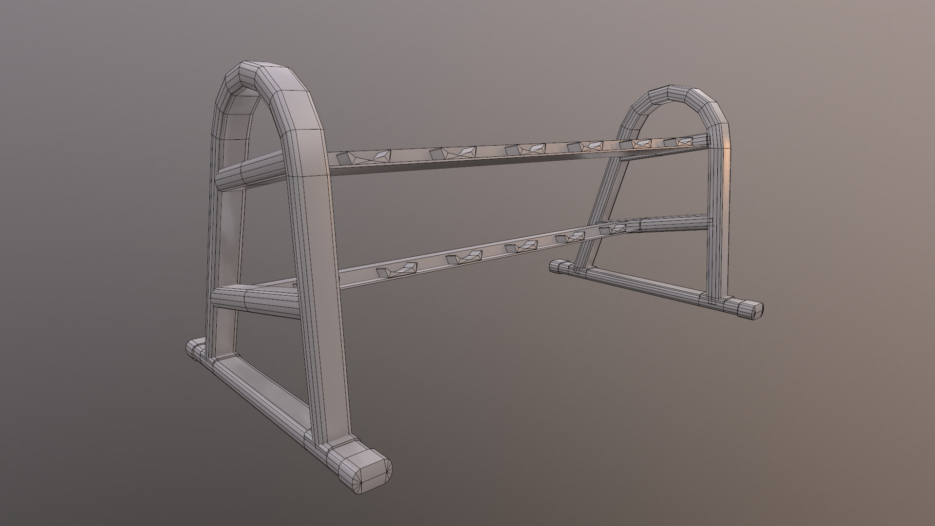 Dumbbell Rack - 3D Model by YuriBarinov