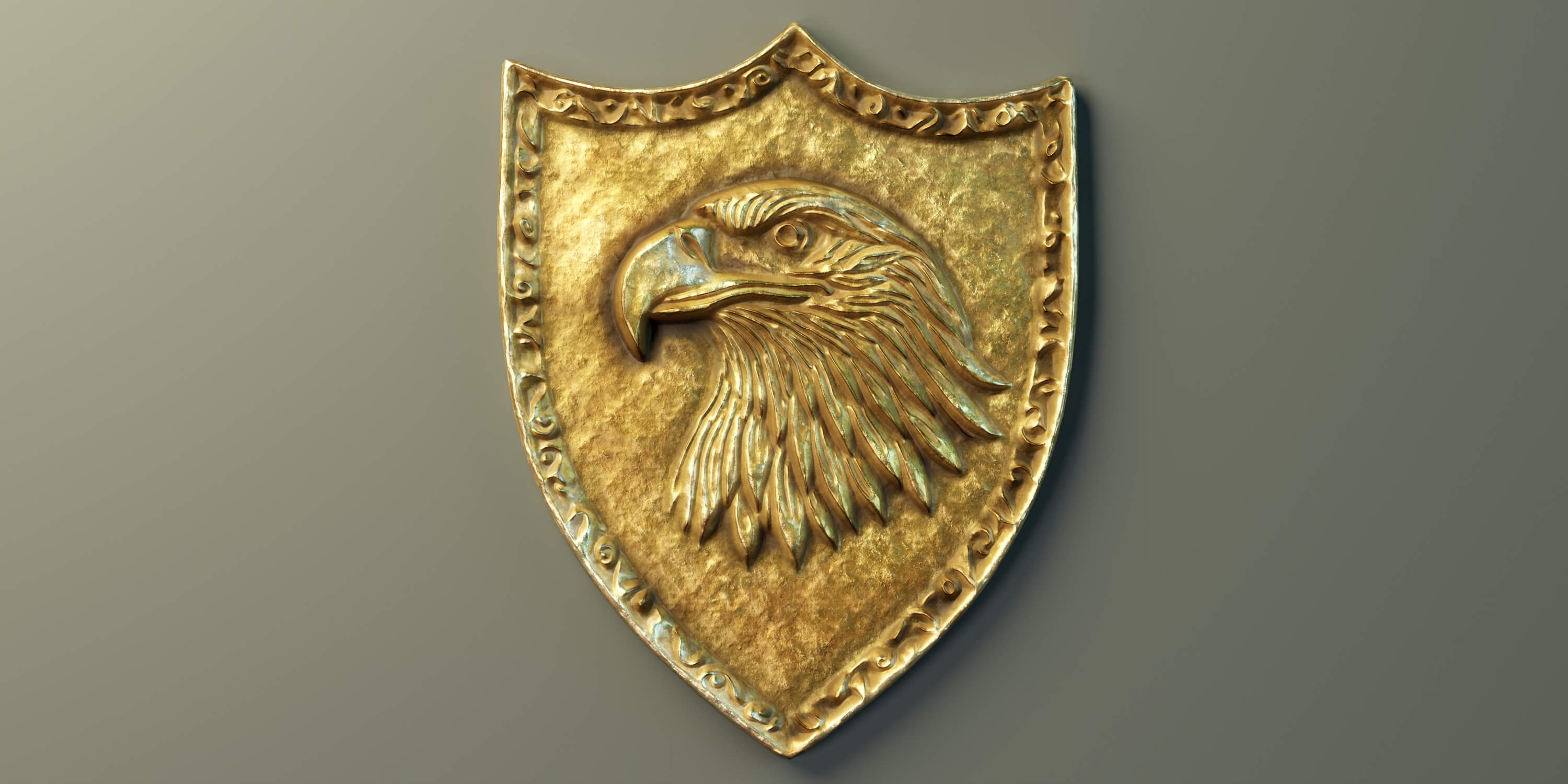 Eagle Heraldic Emblem PBR - 3D Model by YuriBarinov