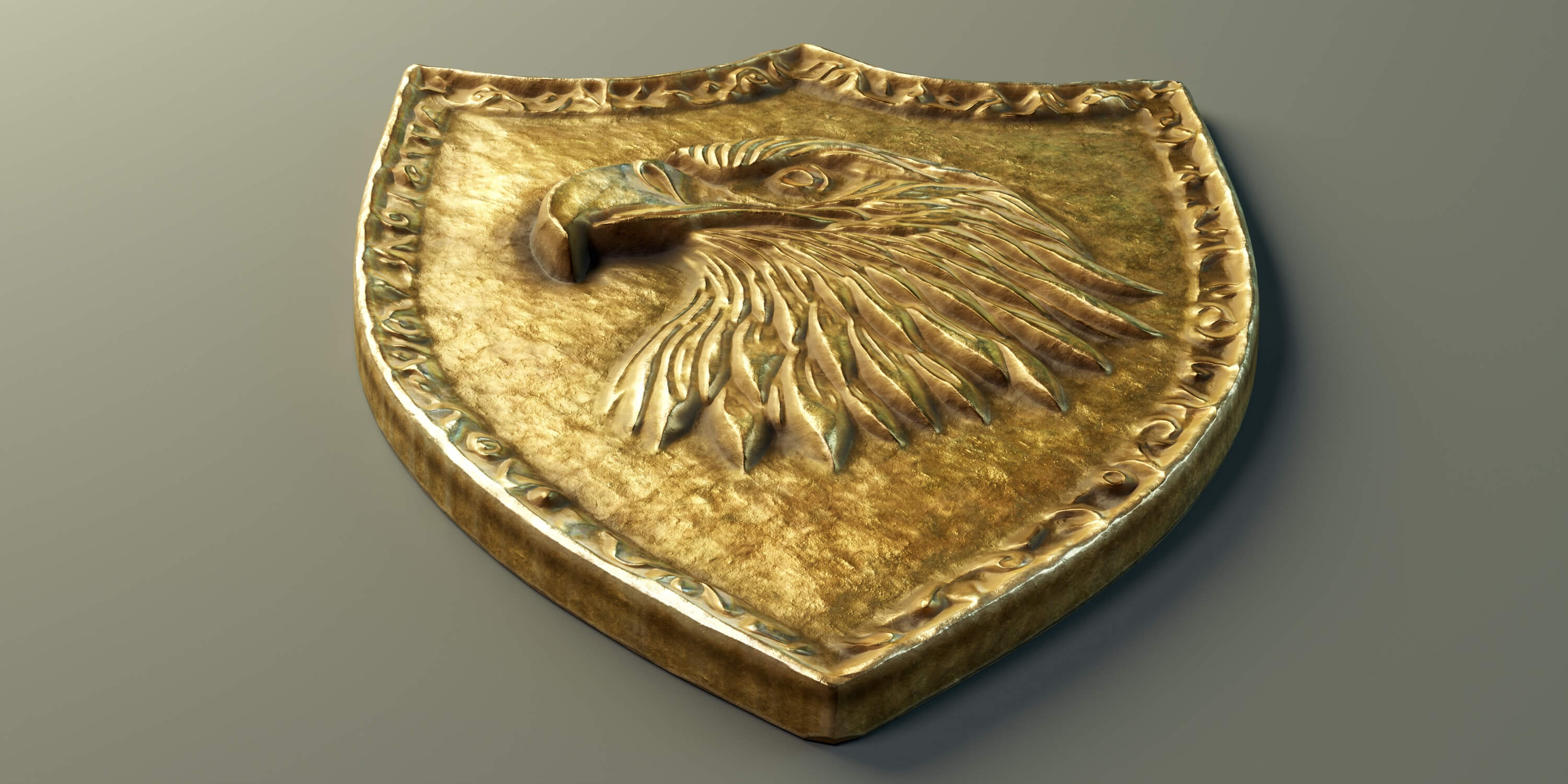 Eagle Heraldic Emblem PBR - 3D Model by YuriBarinov