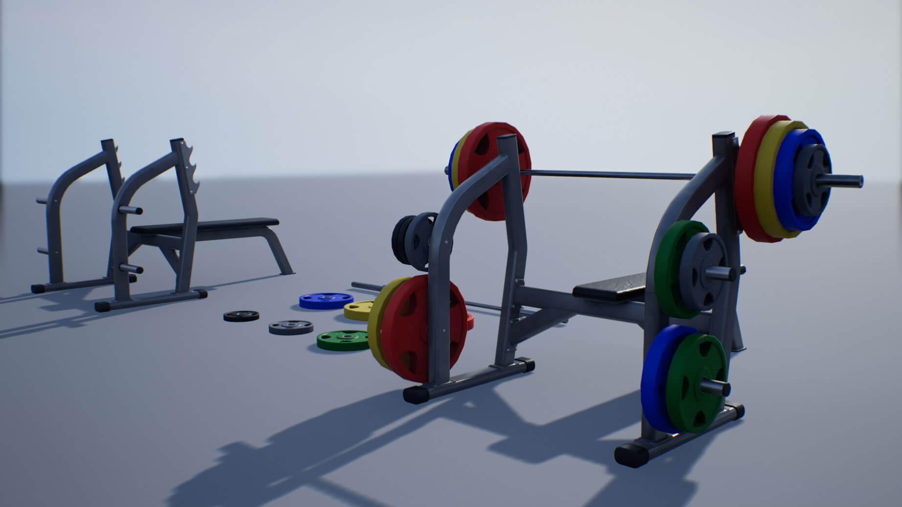 Flat Press Bench - 3D Model by YuriBarinov
