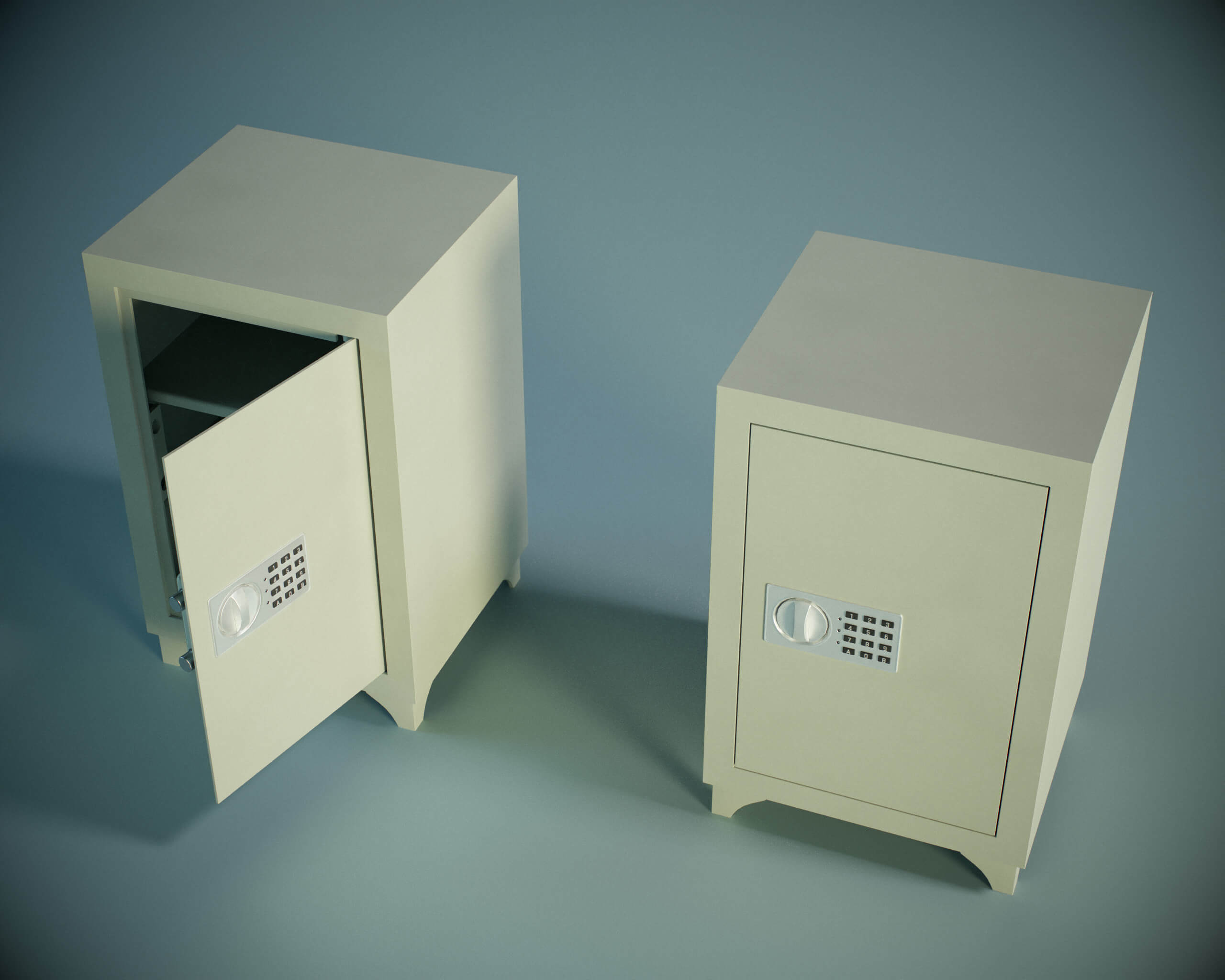 Floor Safe PBR - 3D Model by YuriBarinov