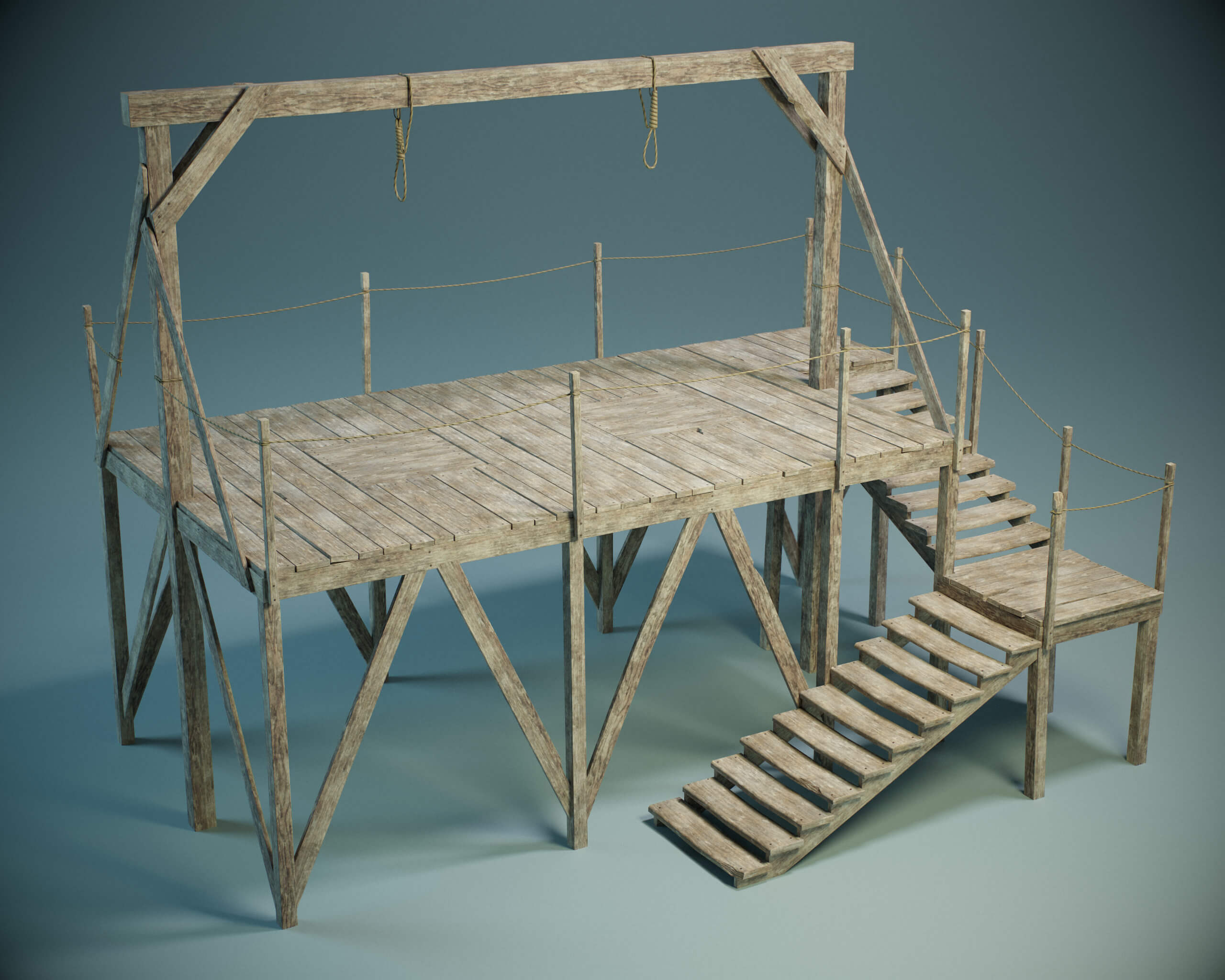 Gallows Scaffold - 3D Model by YuriBarinov